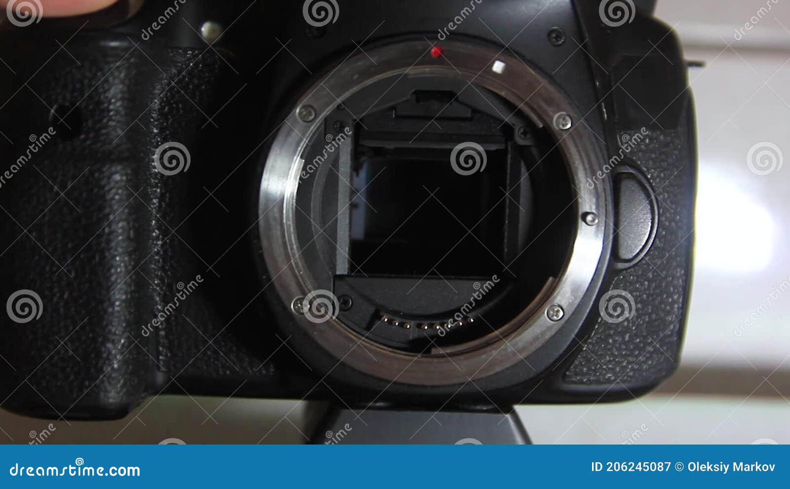Shutter Operation on a Camera Close-up. Stock Video - Video of black ...
