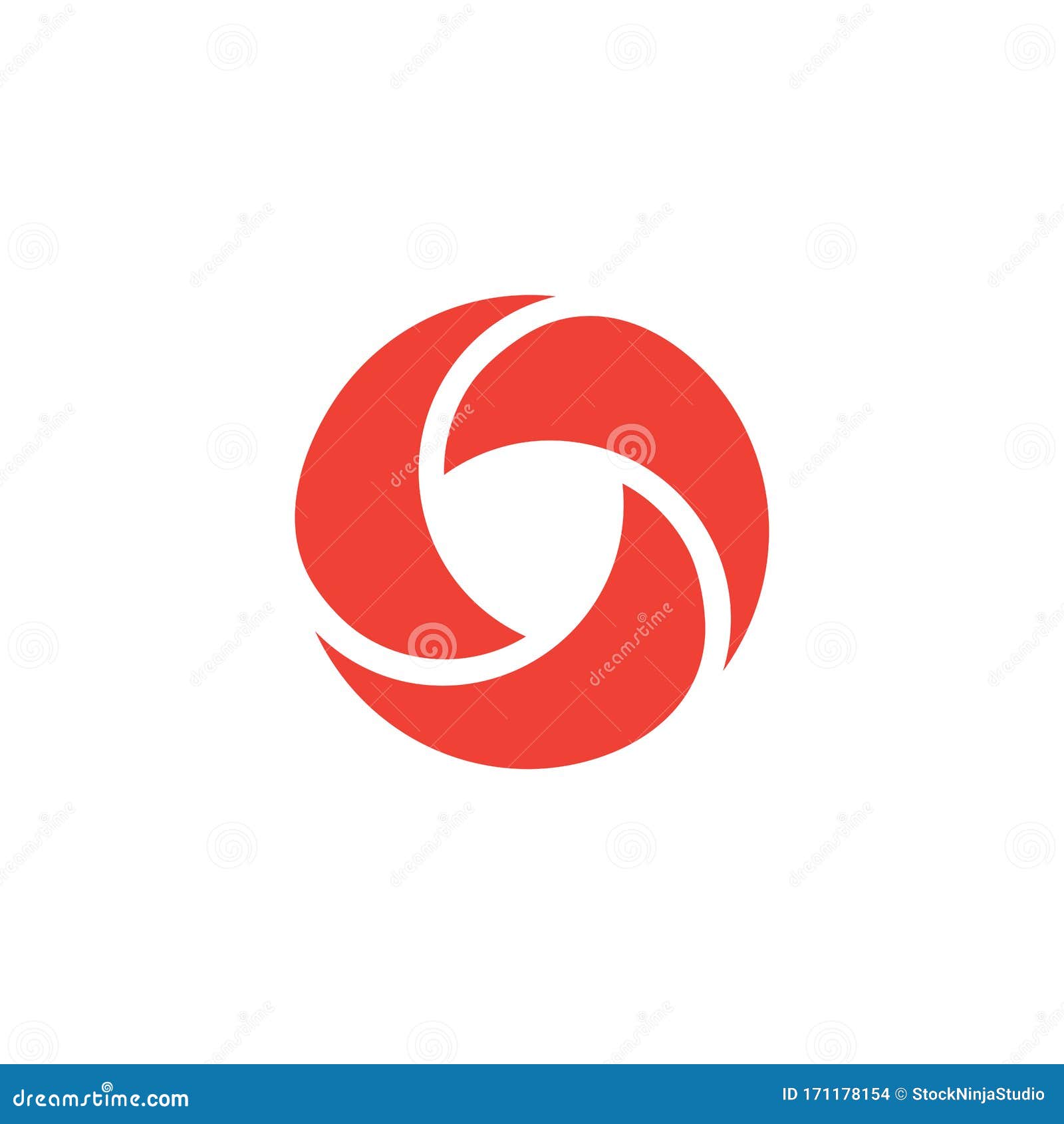 Shutter Red Icon on White Background. Red Flat Style Vector ...