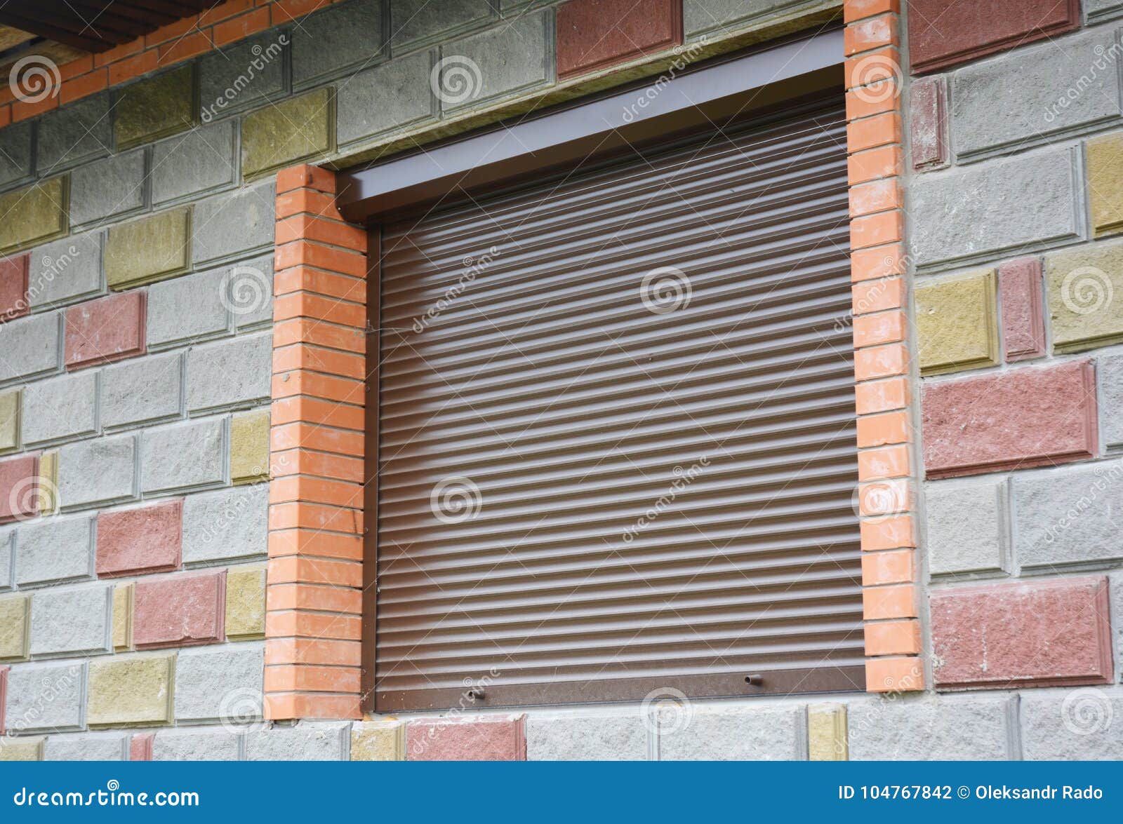 Shutter Security Barrier. Window with Rolling Shutter for House ...