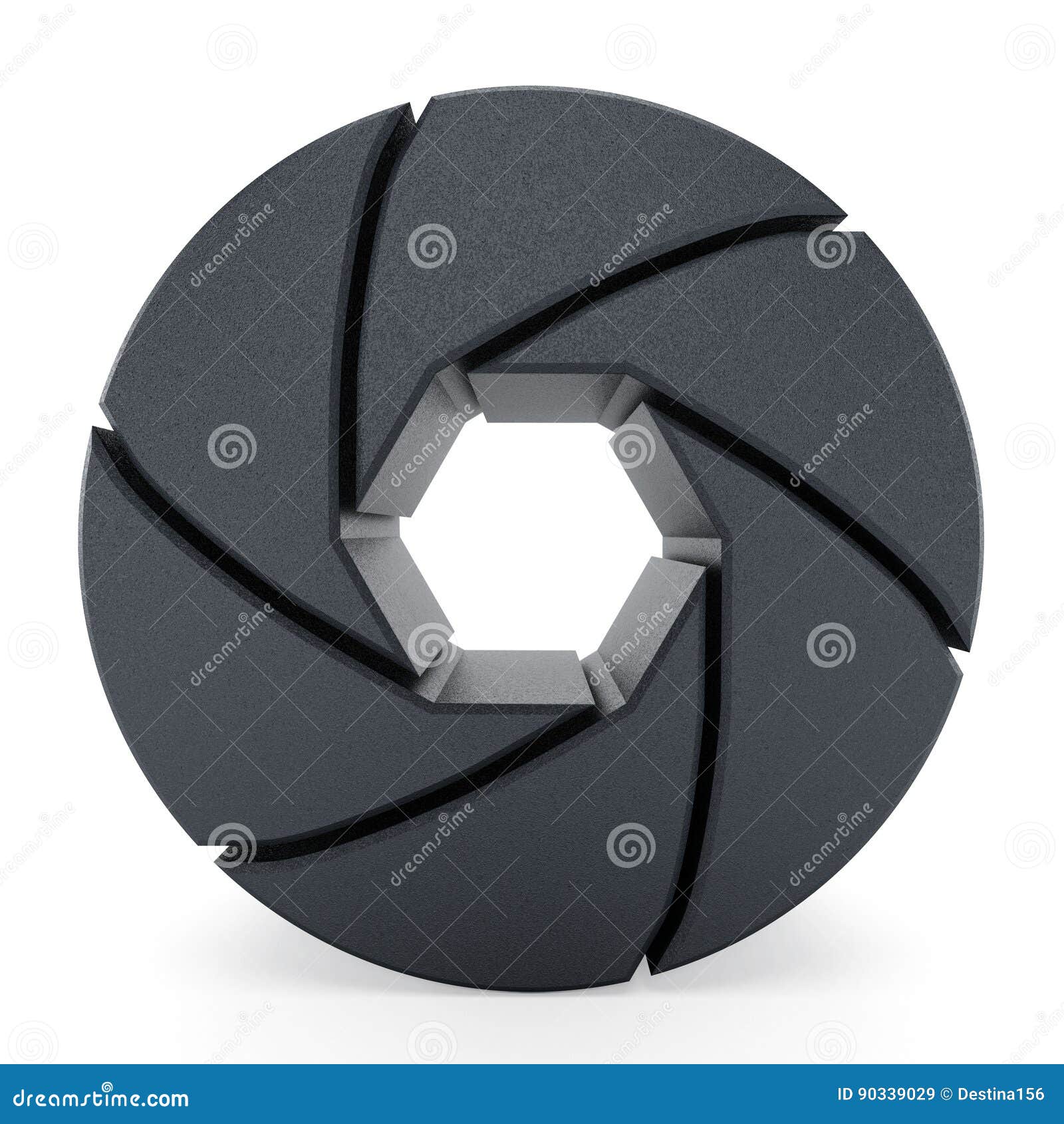 Shutter Symbol Isolated on White Background. 3D Illustration Stock ...