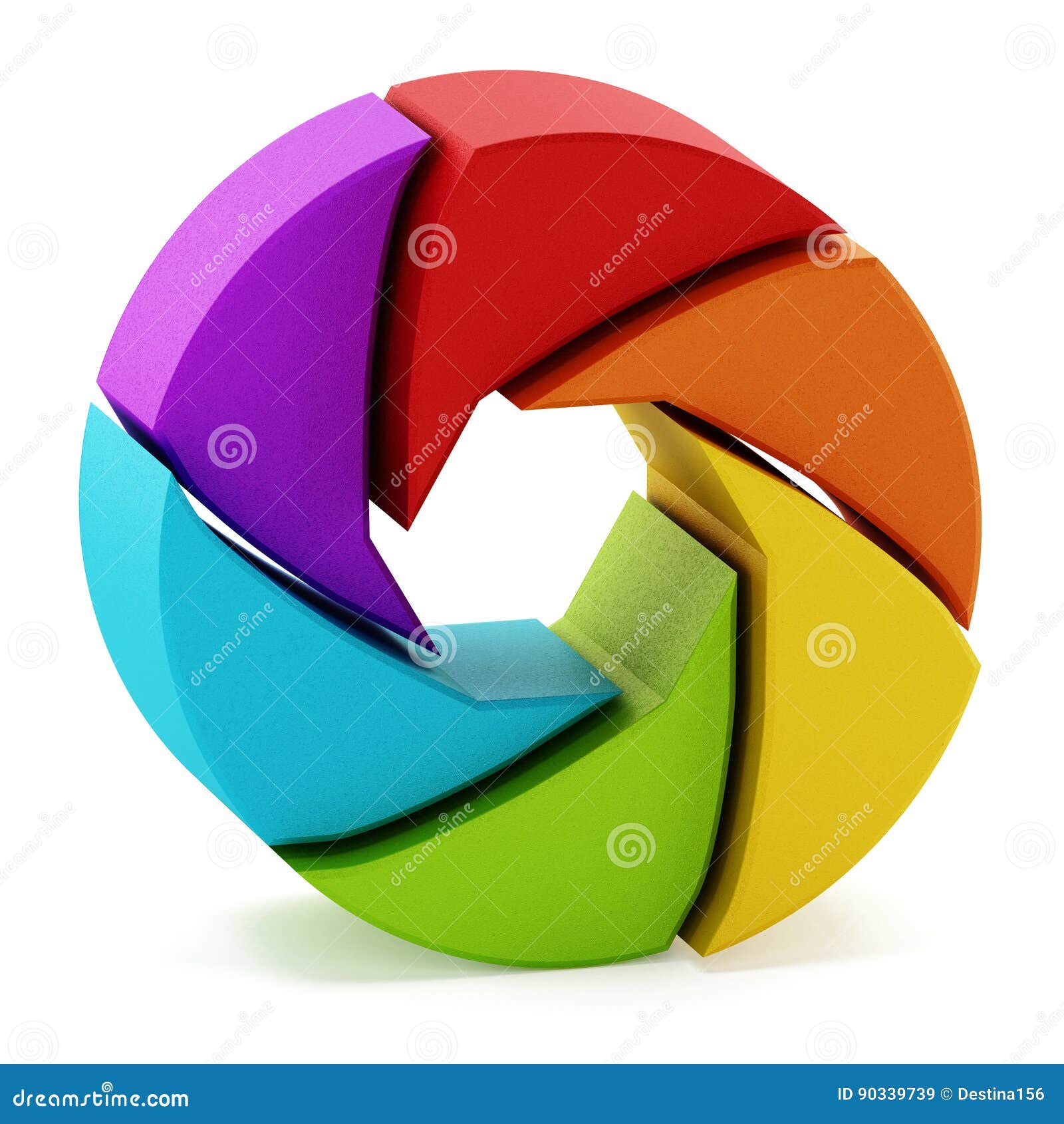 Shutter Symbol Isolated on White Background. 3D Illustration Stock ...