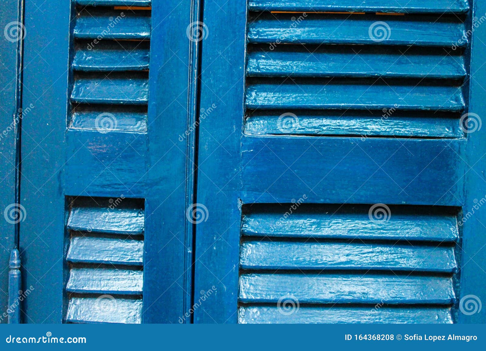 Shutter Window Detail Blue Exterior Indoor Row Blinds Stock Photo ...