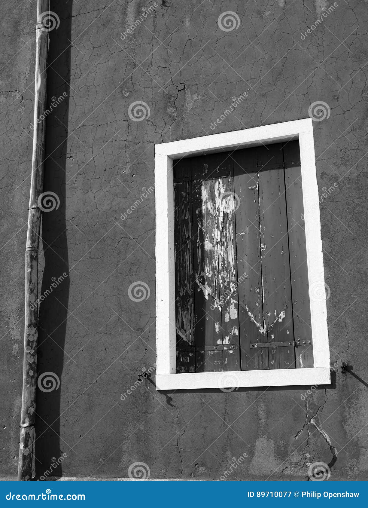 Shuttered Window and Drainpipe Stock Image - Image of detail, historic ...