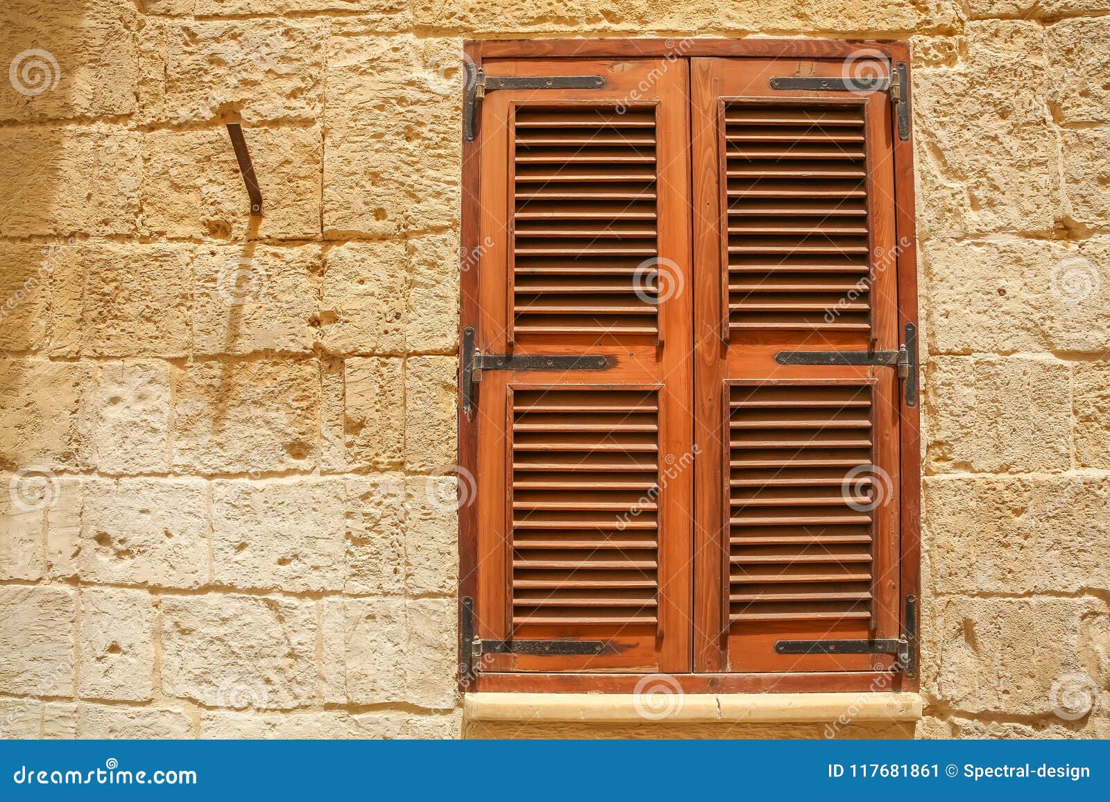 Shuttered window stock image. Image of painted, facade - 117681861