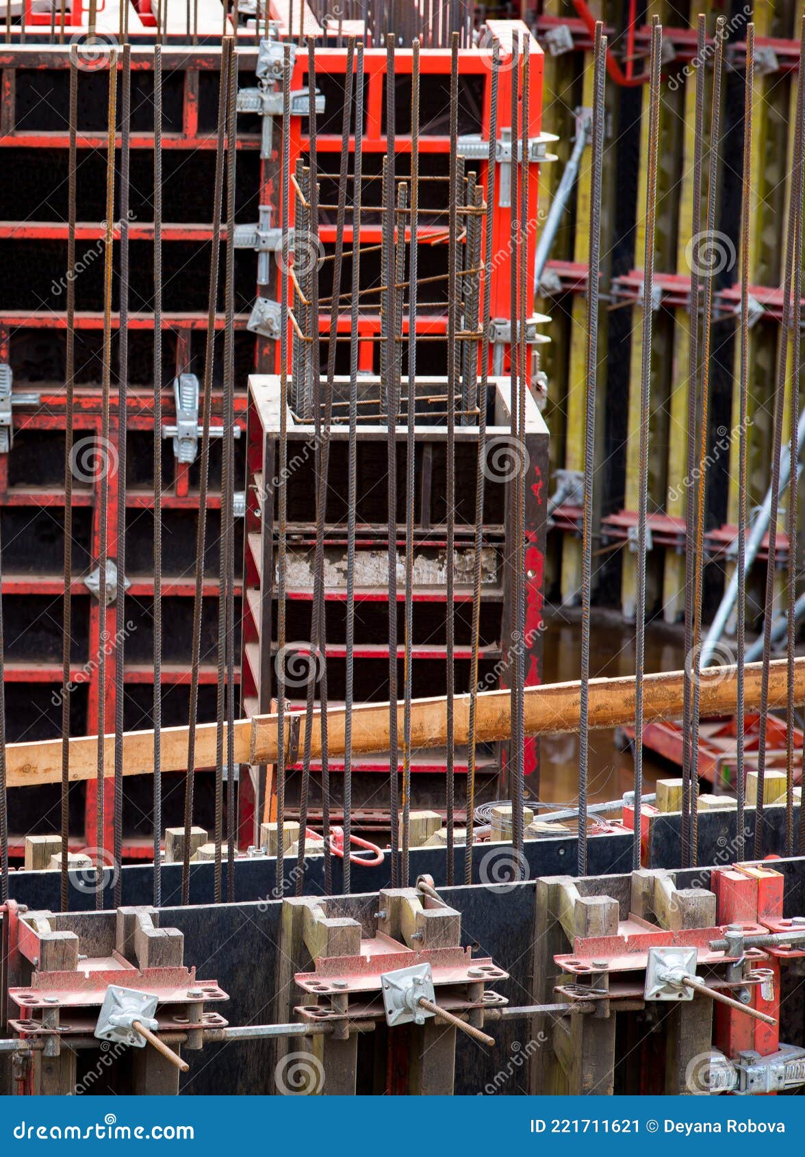 Shuttering for Concrete Construction Stock Image - Image of modular ...