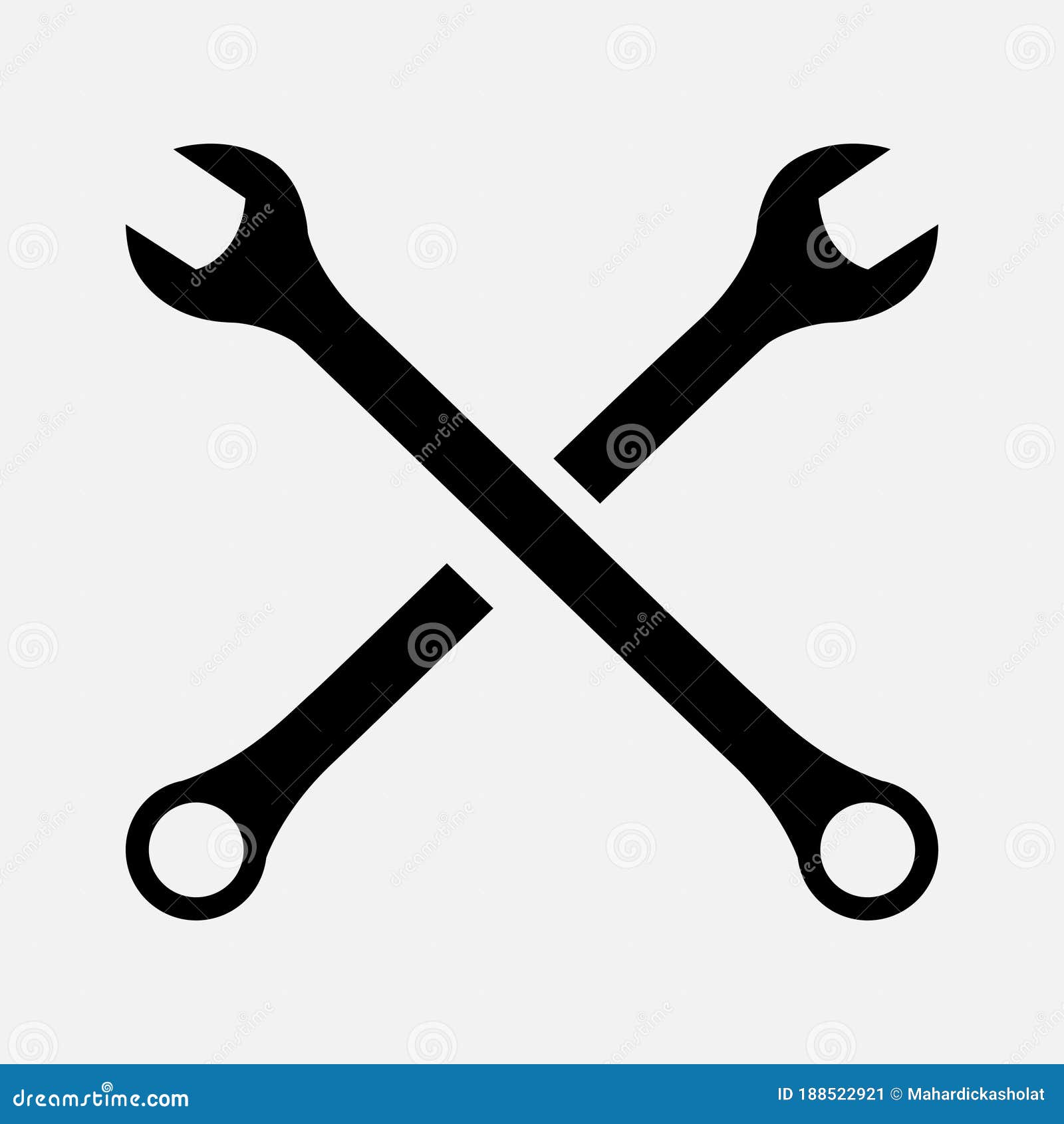 Cross Mechanic Tools Vector Illustration for Logo and Symbol Stock ...