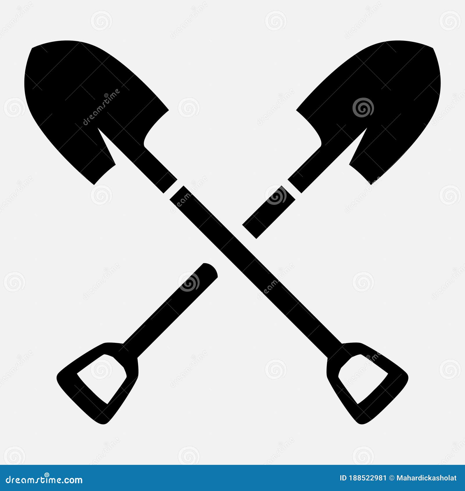 Cross Spade Vector Illustration for Logo and Symbol Stock Vector ...