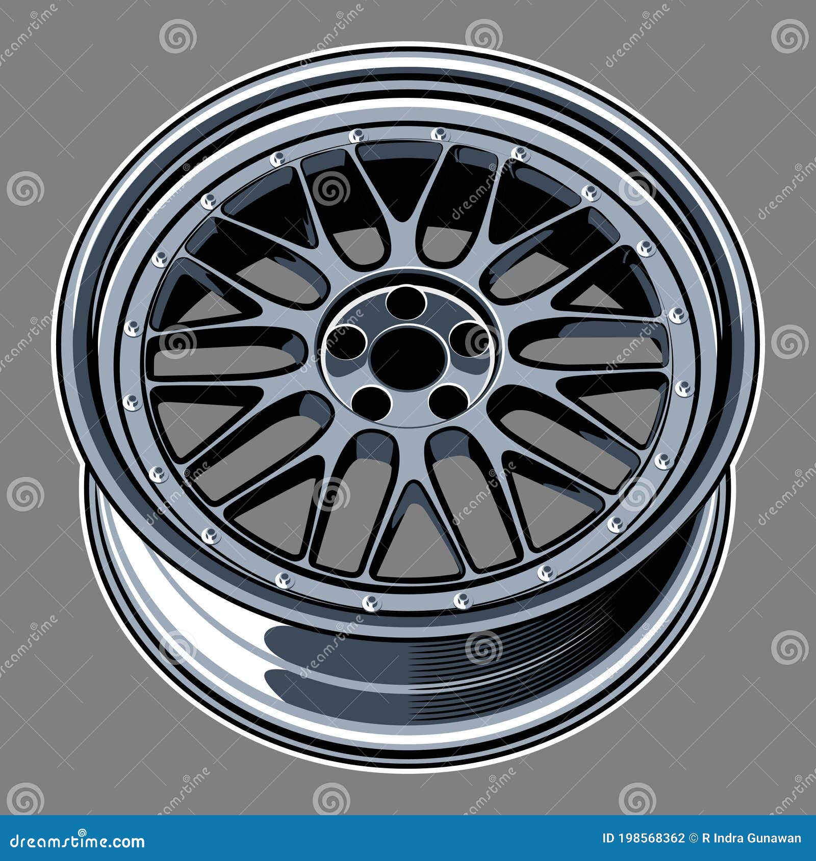 Car Wheel Line Art Vector Illustration 2 Stock Vector - Illustration of ...