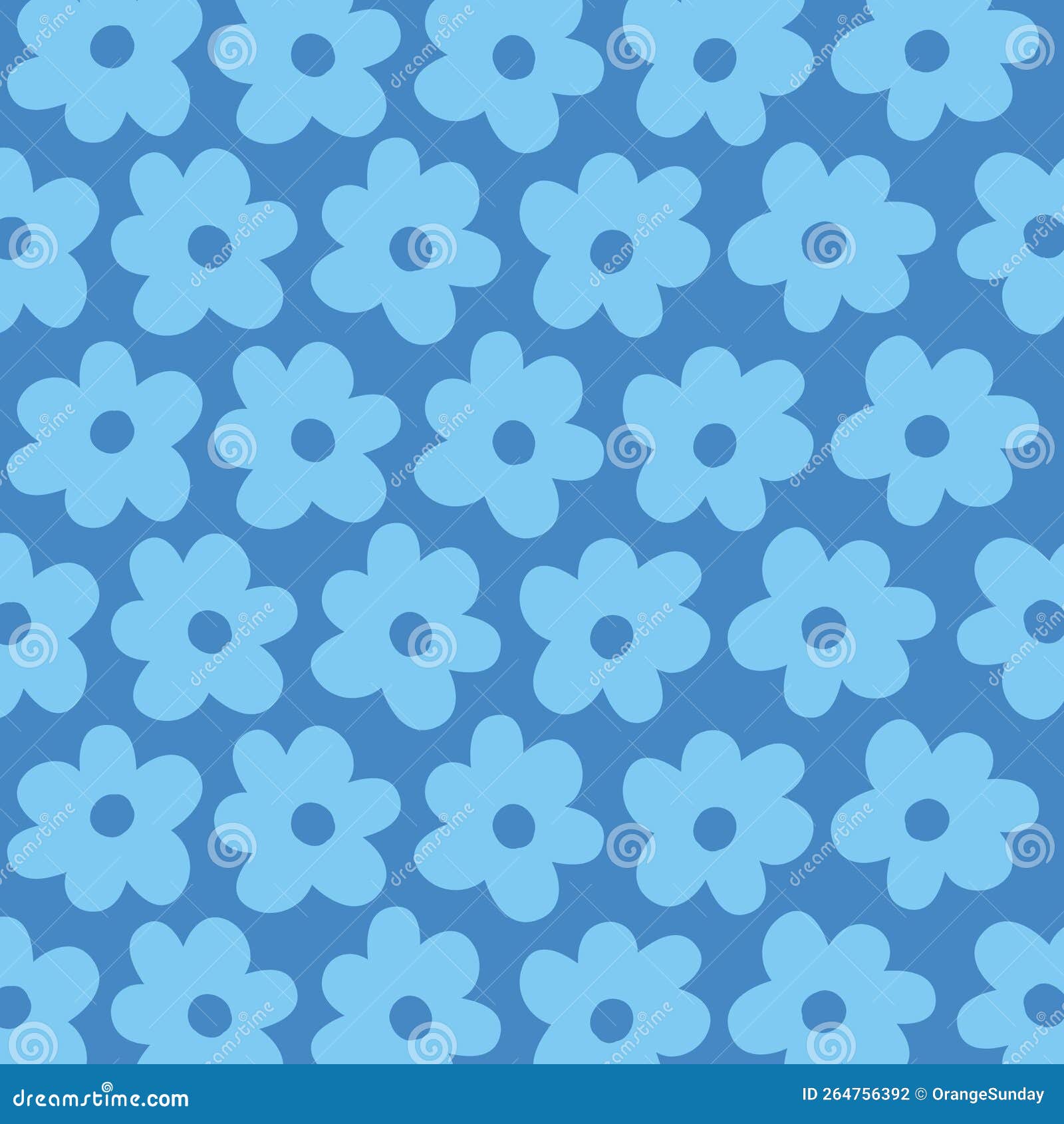 Preppy Blue Flower Checkered Pattern Royalty-Free Stock Image ...