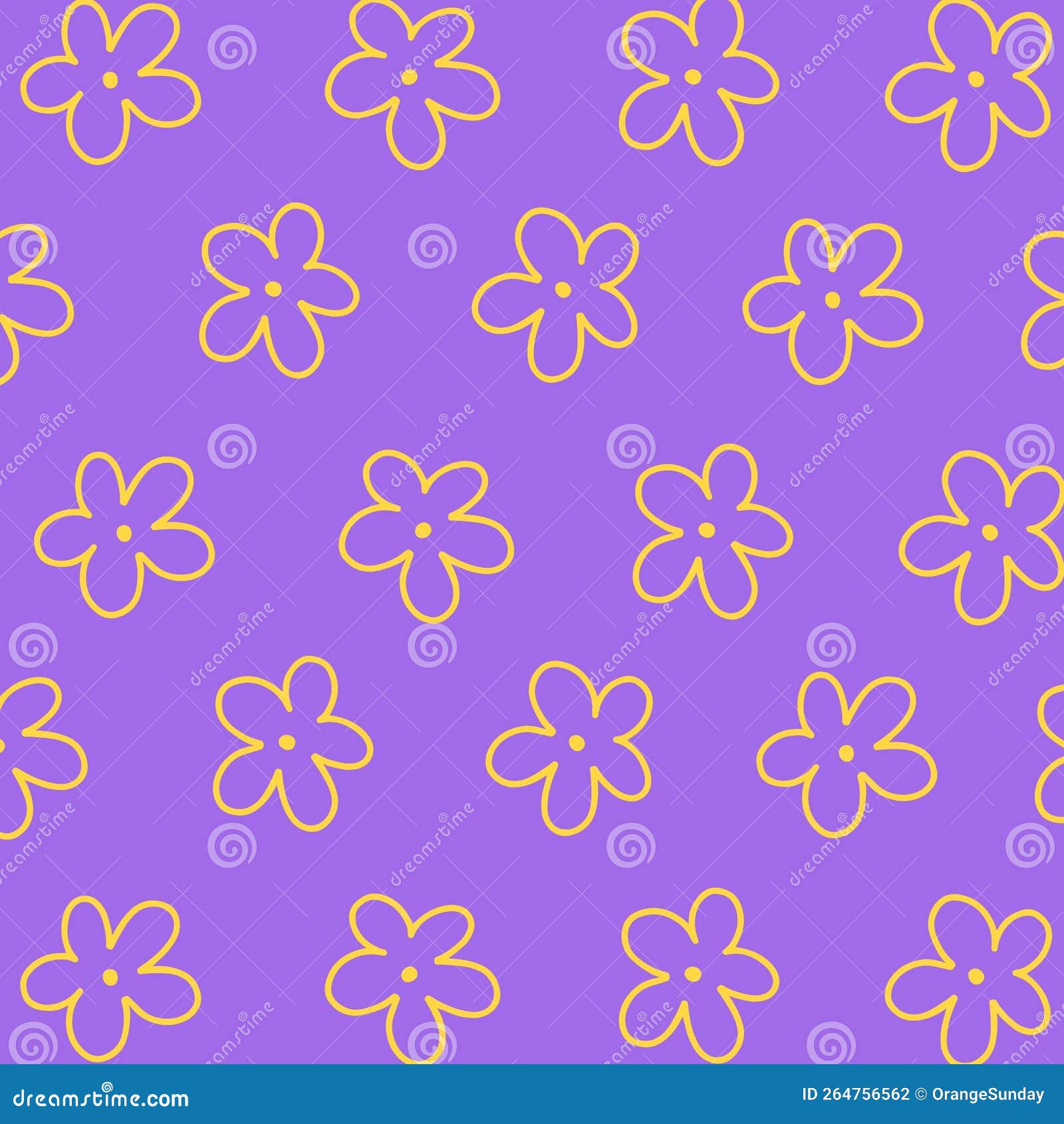 Preppy Yellow Black Hippie Flower Pattern Stock Photography ...
