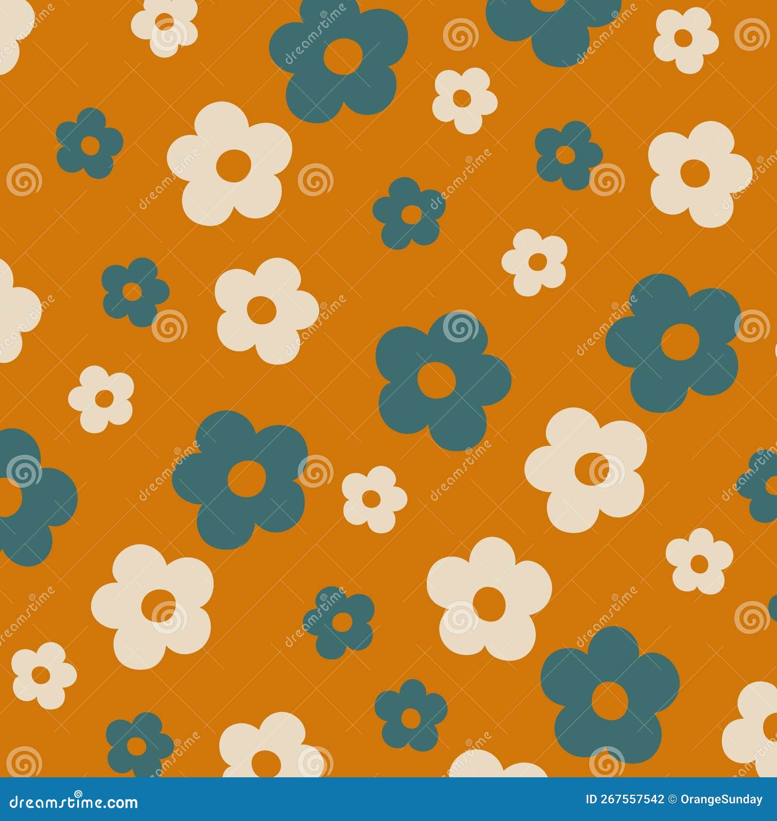 Preppy Blue Pink Hippie Flower Pattern Royalty-Free Stock Image ...