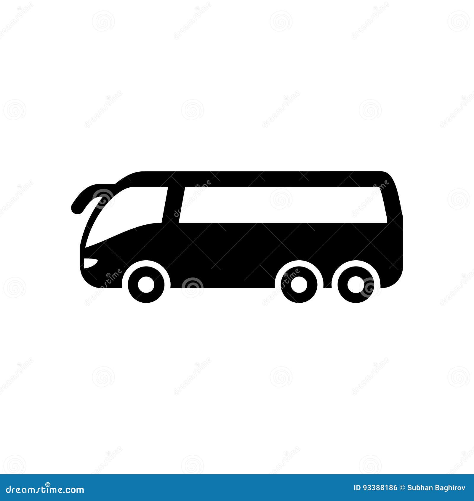 Shuttle Bus Icon Simple Flat Vector Illustration Stock Vector ...