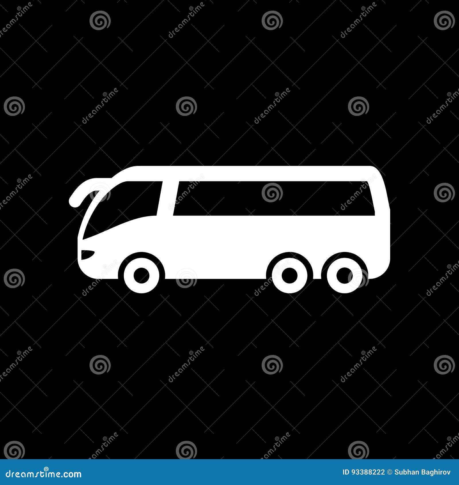 Shuttle Bus Icon Simple Flat Vector Illustration Stock Vector ...