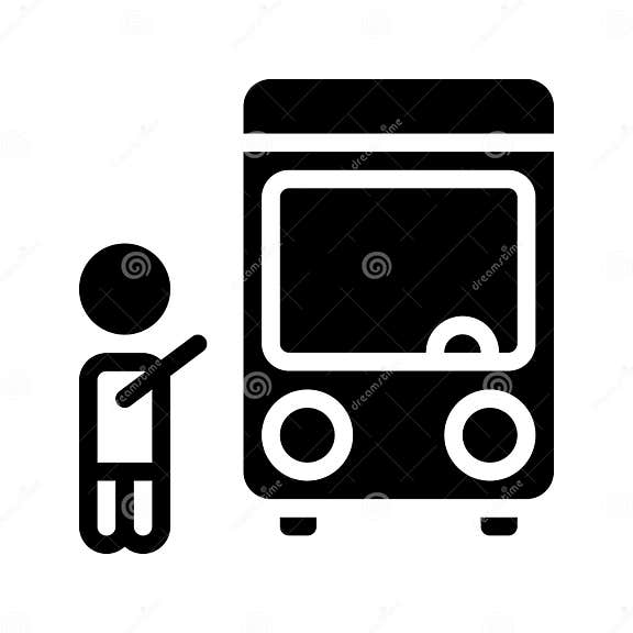 Shuttle Bus Icon. with a Soild Style. Suitable for Use on Websites, UI ...