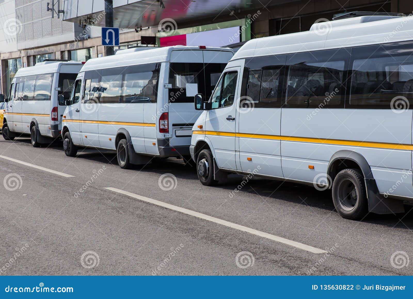 Shuttle Buses at the Bus Stop Stock Photo - Image of passenger, service ...