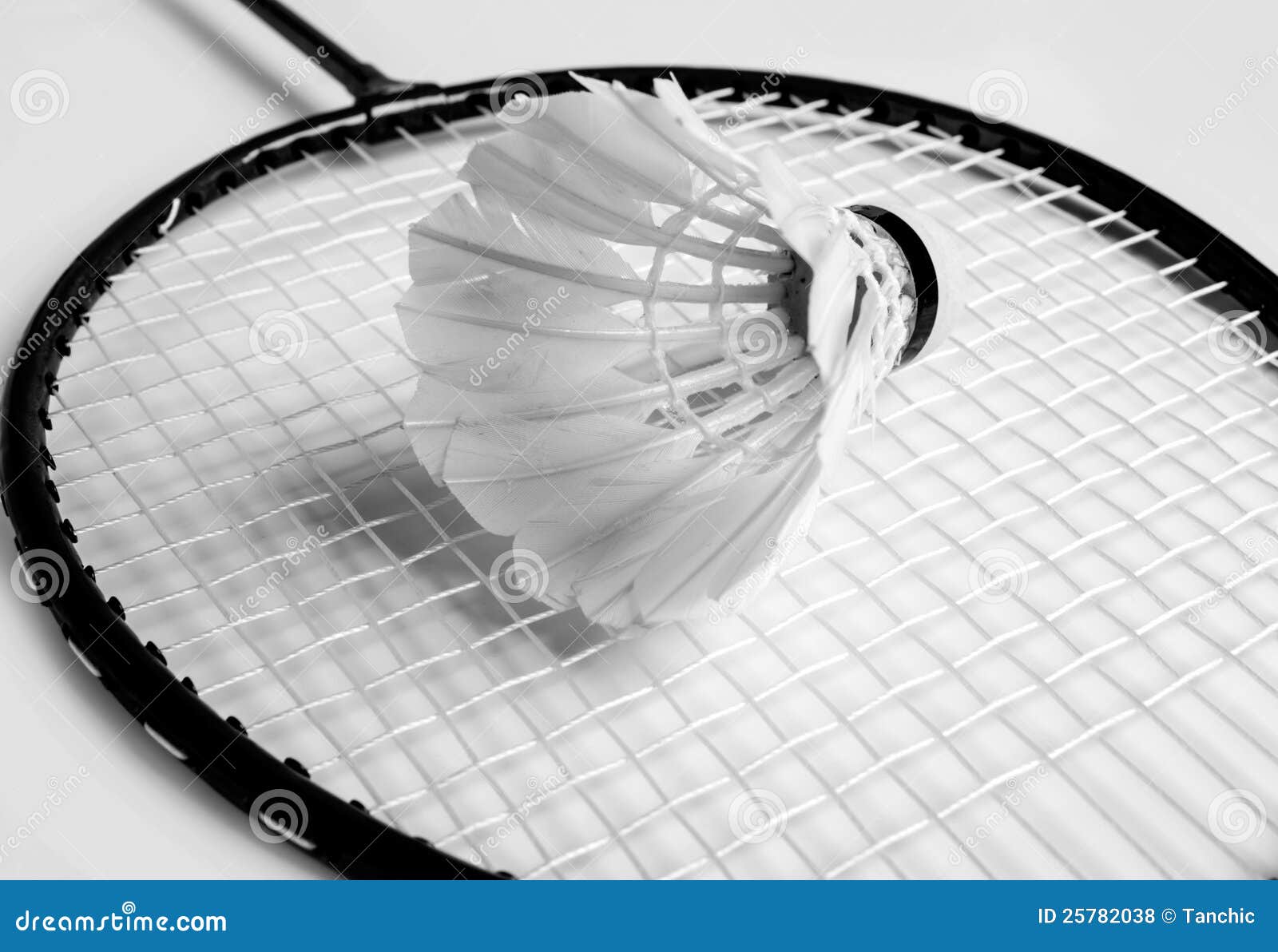 Shuttle Een Racket Van Badminton Stock Foto - Image of racket, sport ...