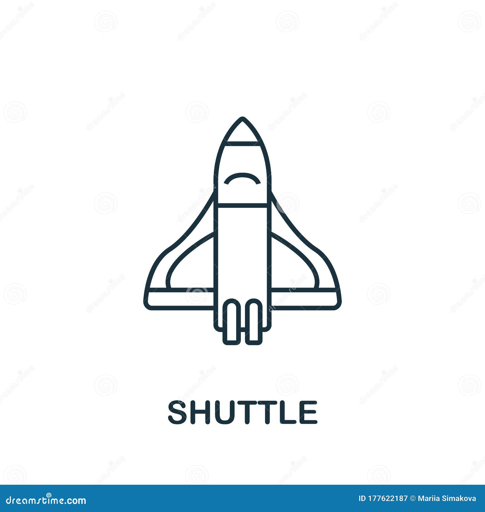 Shuttle Icon from Usa Collection. Simple Line Shuttle Icon for ...