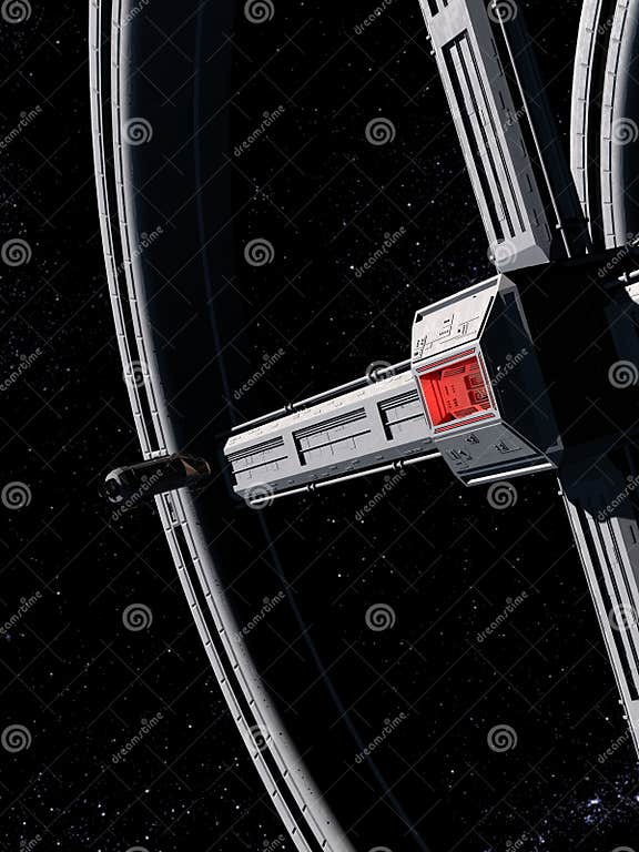 Space Station Shuttle Landing Bay Stock Illustration - Illustration of ...