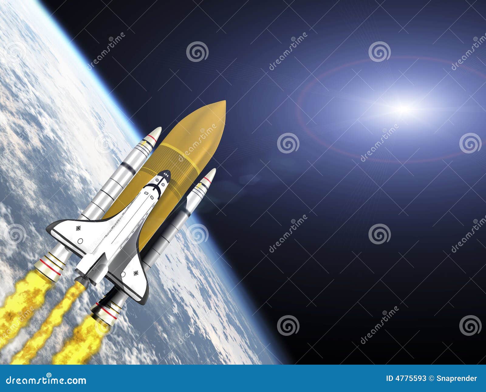 Hd Space Shuttle Leaving Earth