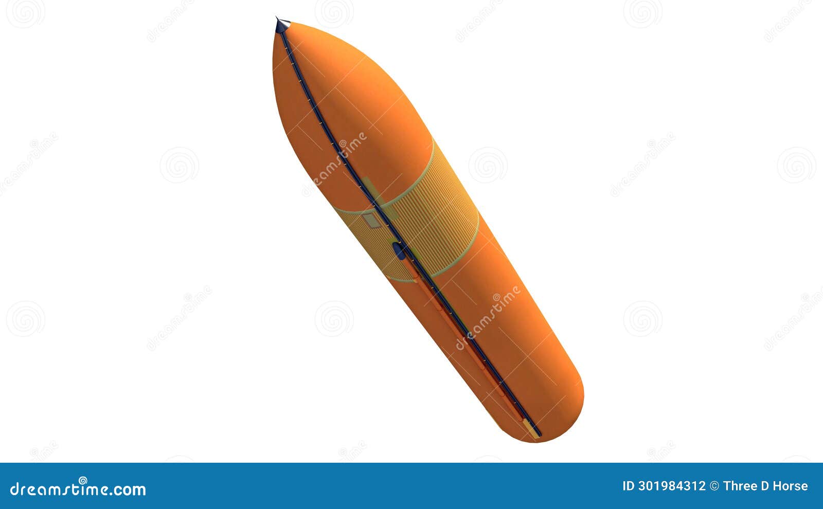 Shuttle Rocket External Tank 3D Rendering on White Background Stock ...