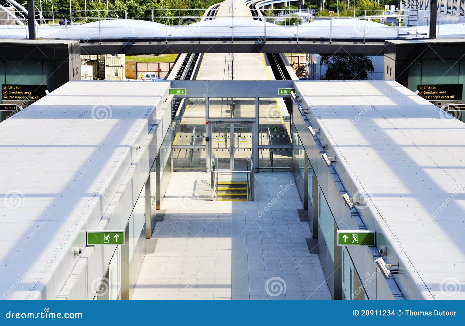 Shuttle Station In An Airport Stock Photo - Image of transportation ...
