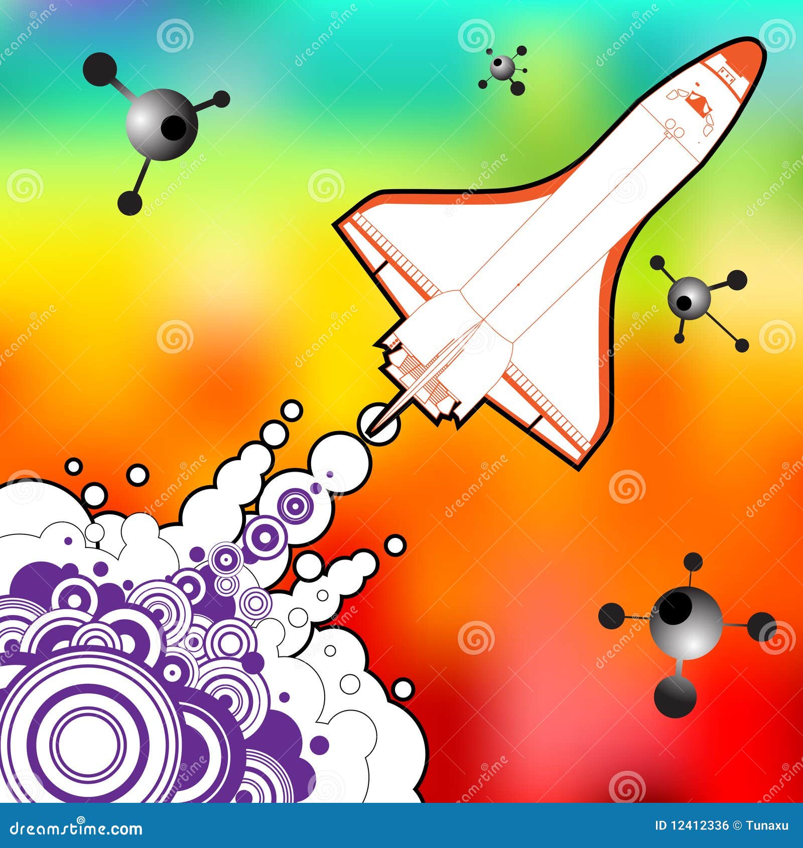 Shuttle vector design stock vector. Illustration of spaceship - 12412336