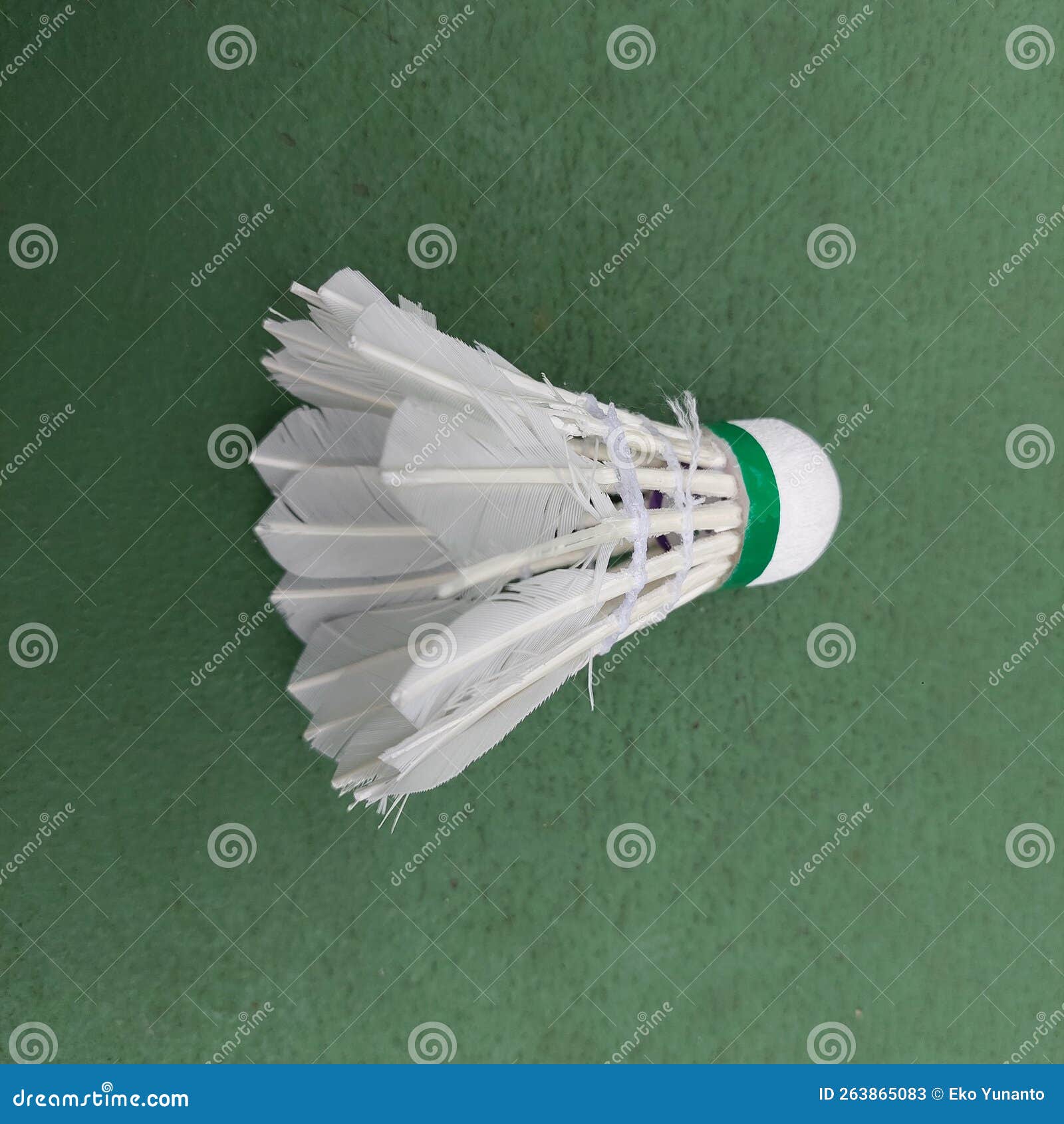 Shuttlecock on the Badminton Court, after the Smash Stock Image - Image ...