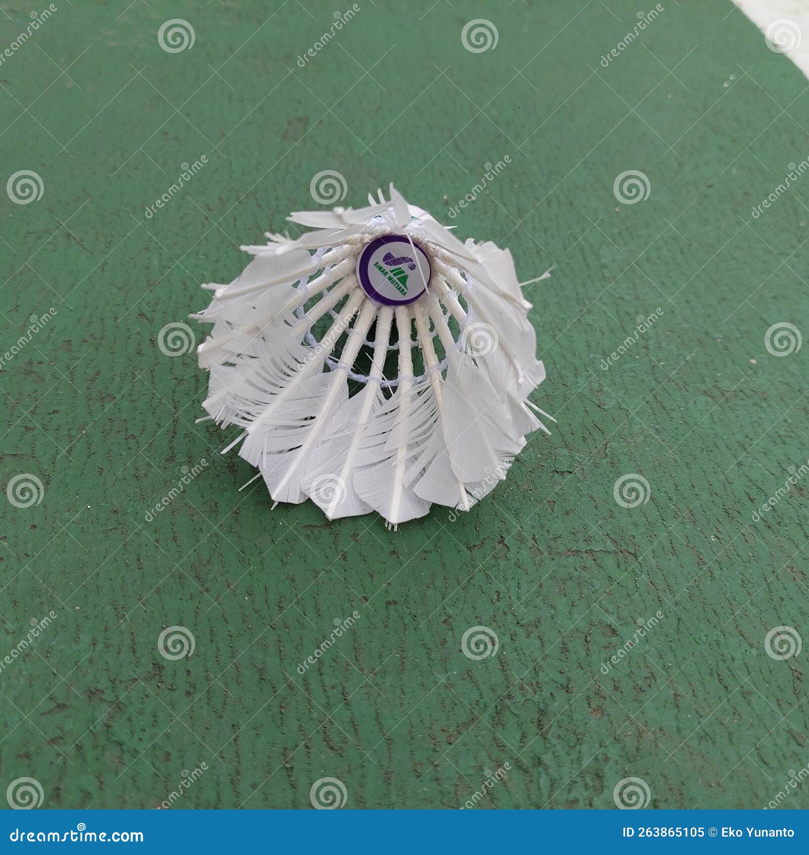 Shuttlecock on the Badminton Court, after the Smash Stock Image - Image ...