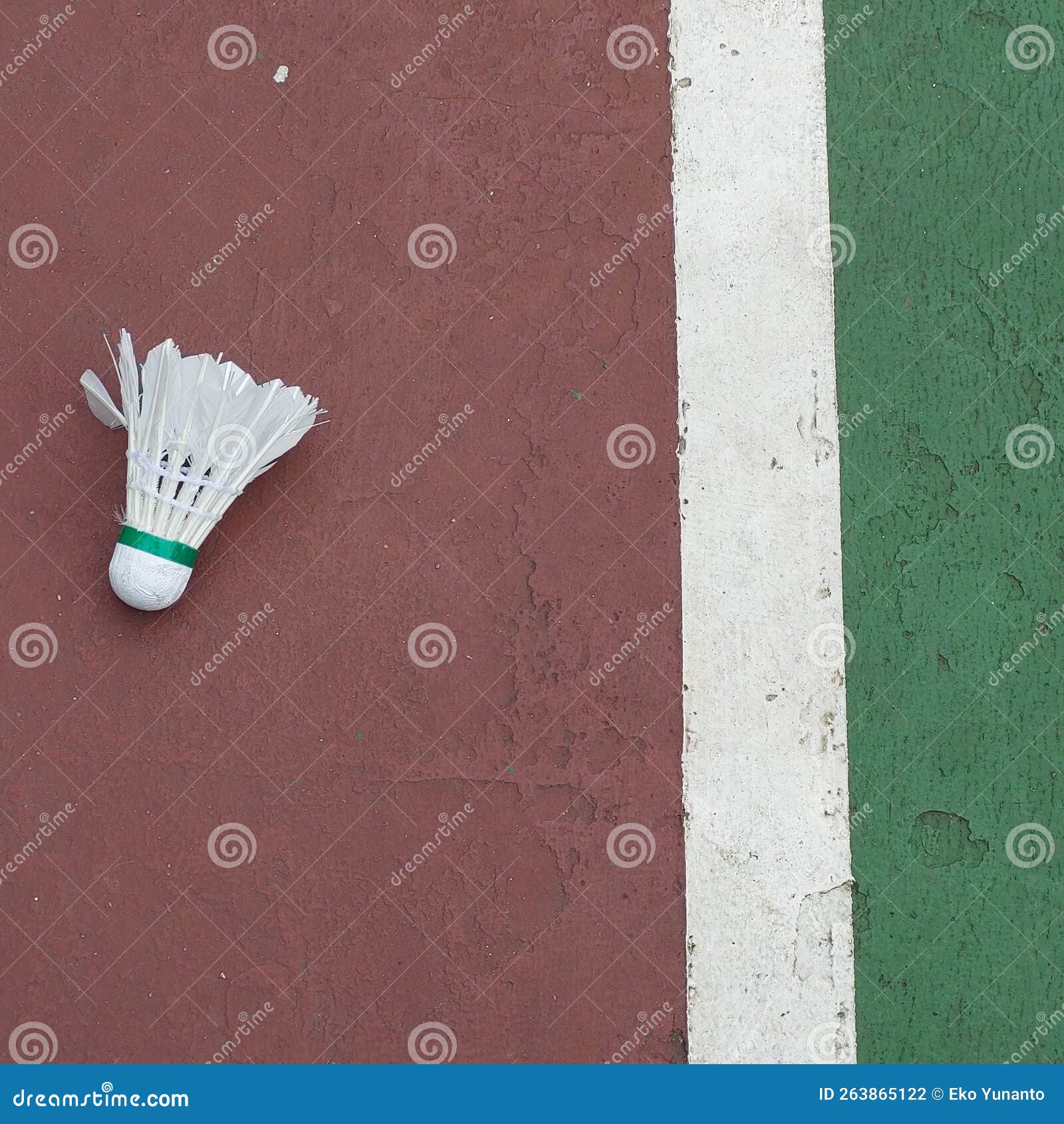 Shuttlecock on the Badminton Court, after the Smash Stock Photo - Image ...