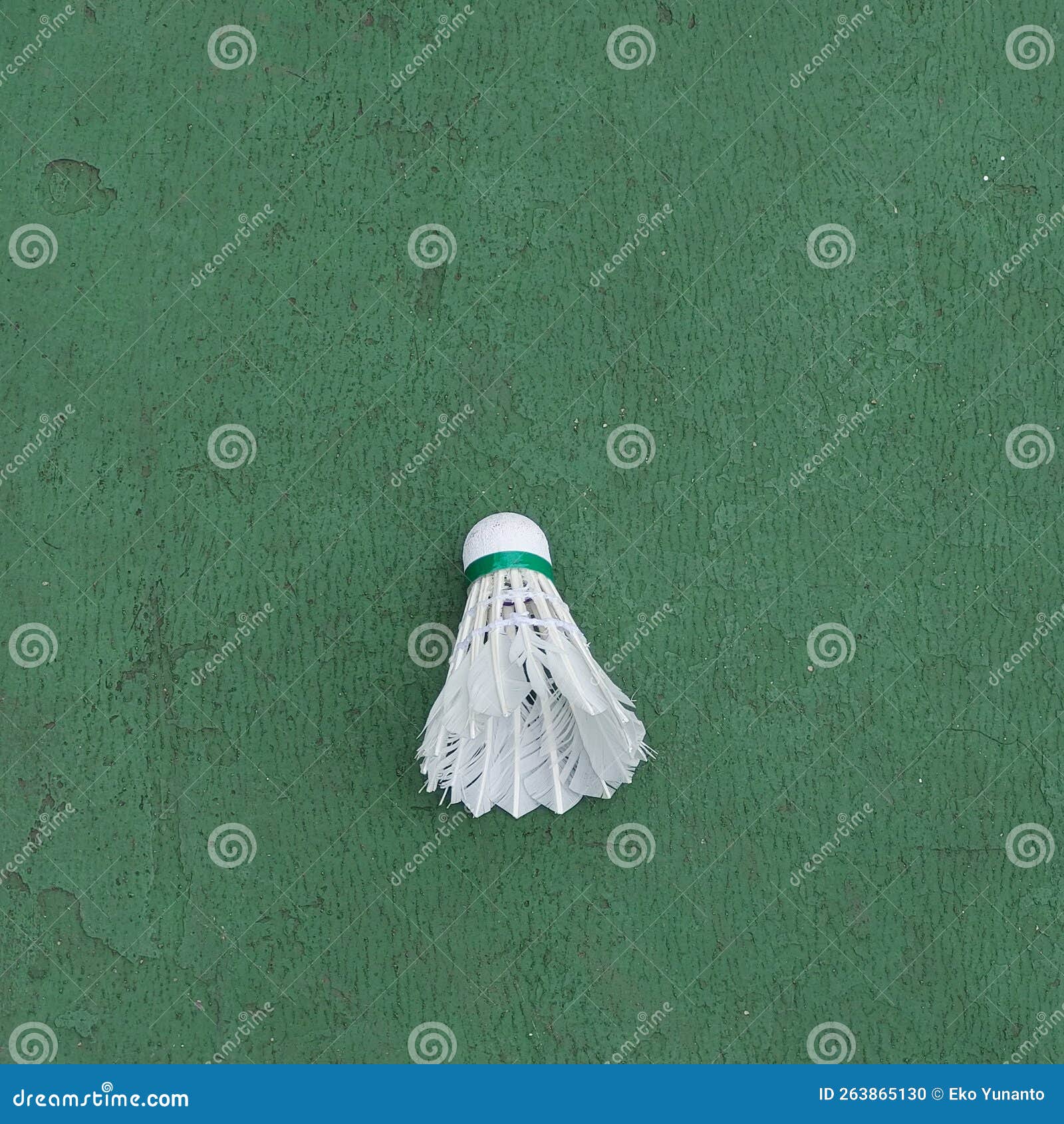 Shuttlecock on the Badminton Court, after the Smash Stock Photo - Image ...