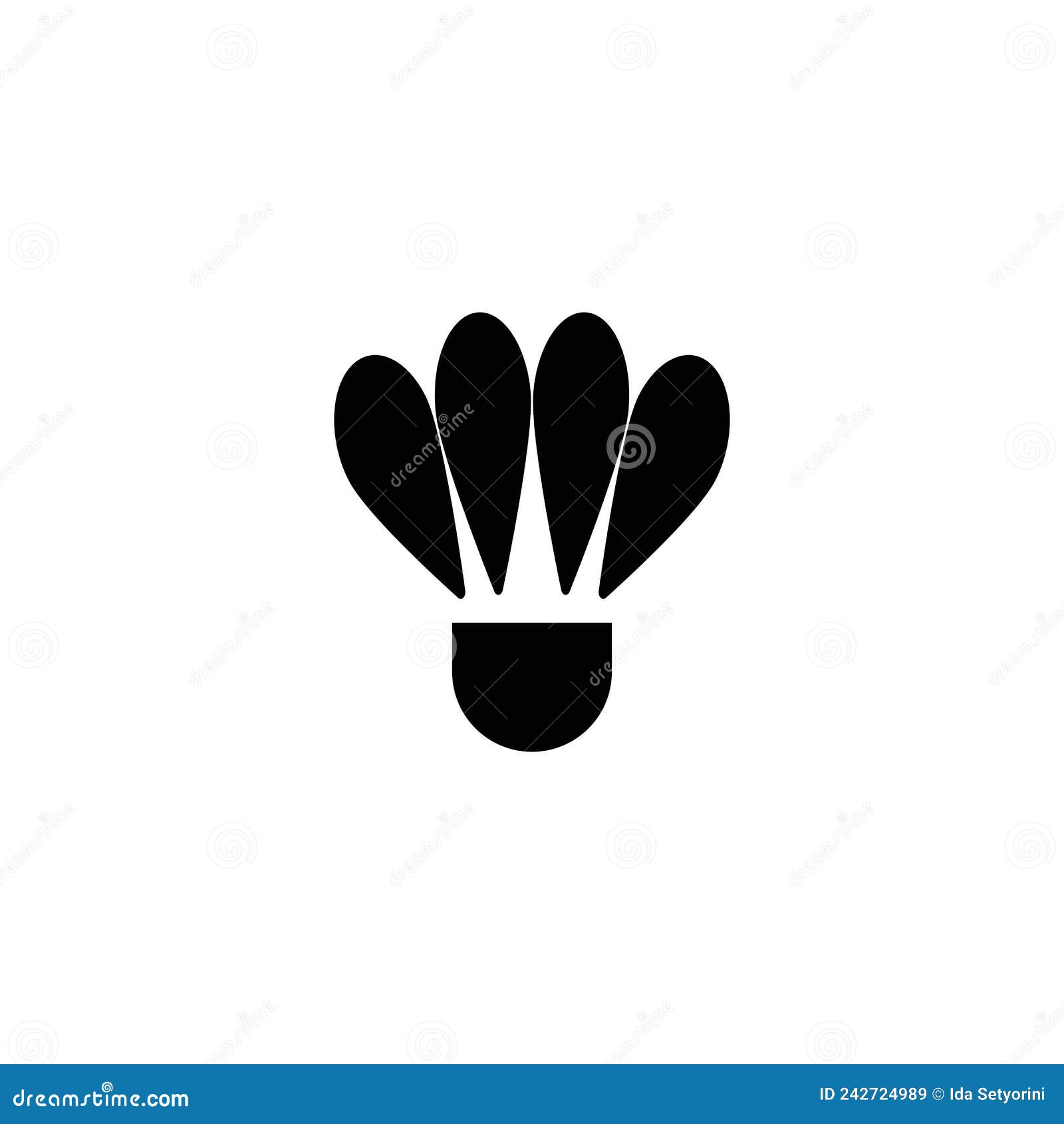 Shuttlecock Badminton Logo Vektor Illustration Design Stock ...