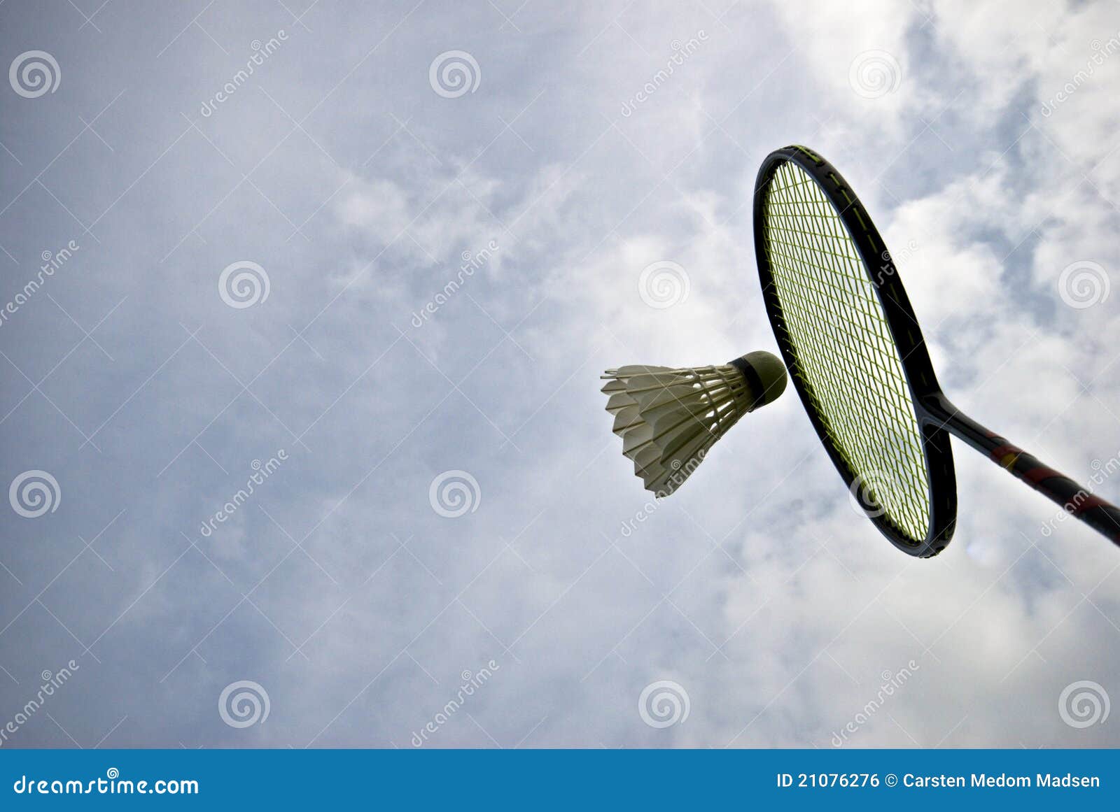 Shuttlecock and Badminton Racket Stock Photo - Image of play, badminton ...