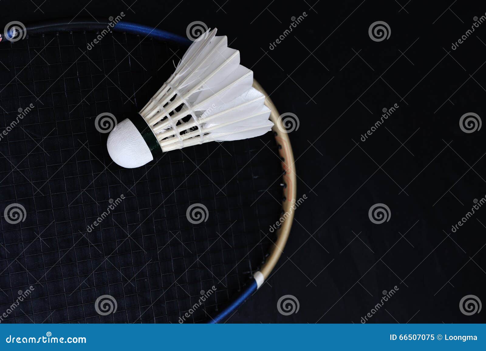 Shuttlecock and Badminton Racket Stock Image - Image of exercise ...