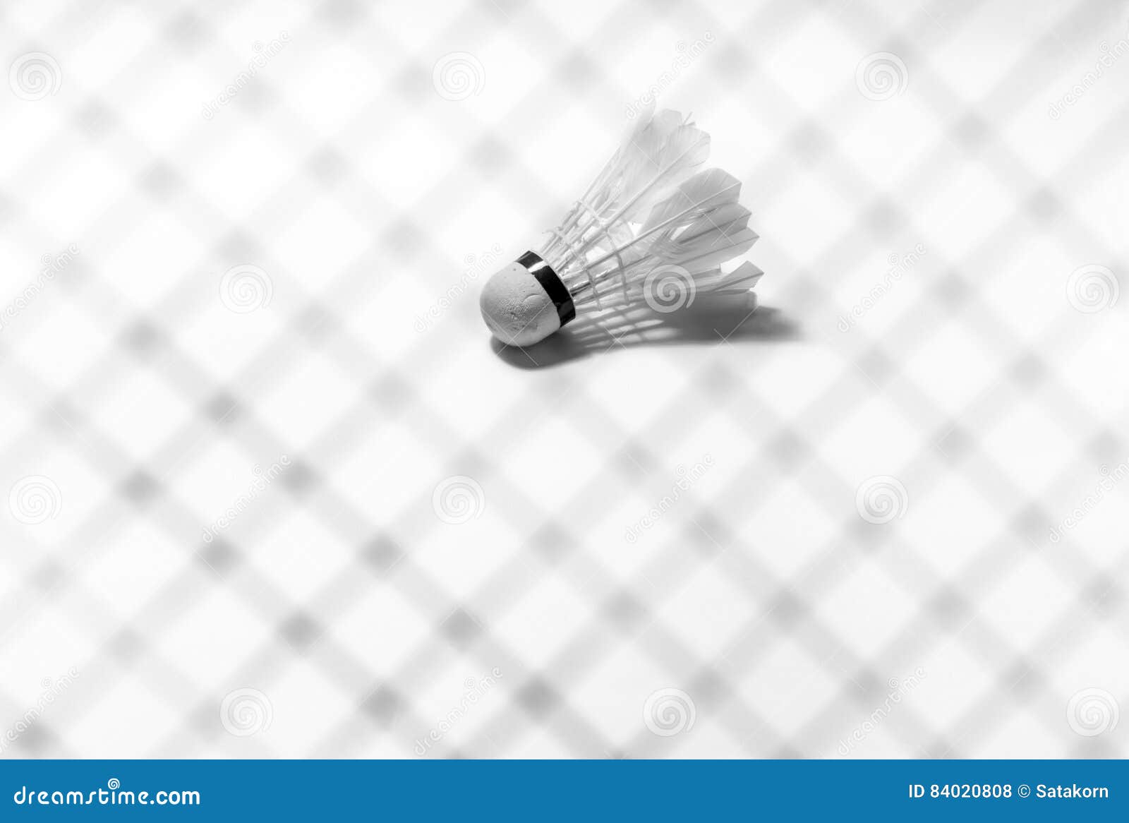 .Shuttlecock and Badminton Racket Shadow Stock Photo - Image of white ...