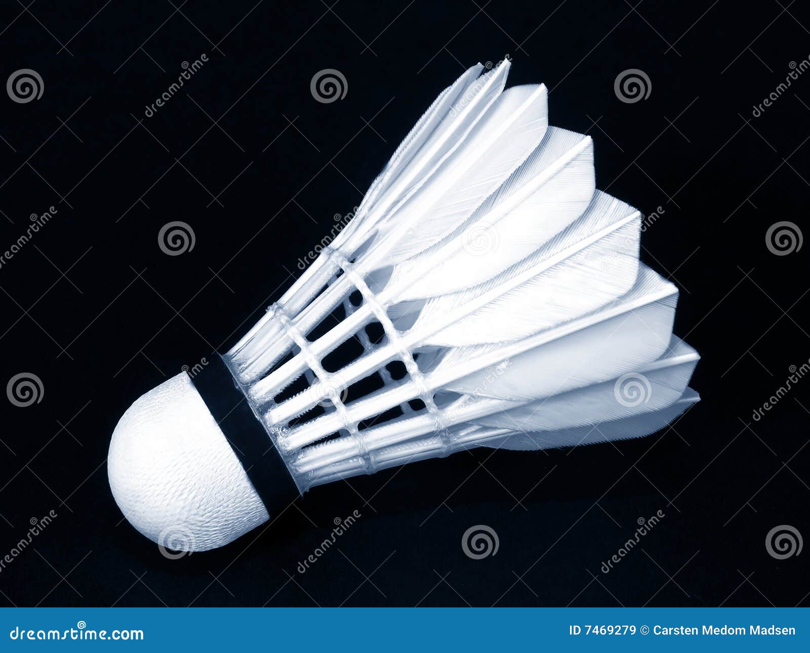 Shuttlecock On Black Royalty Free Stock Images - Image: 7469279