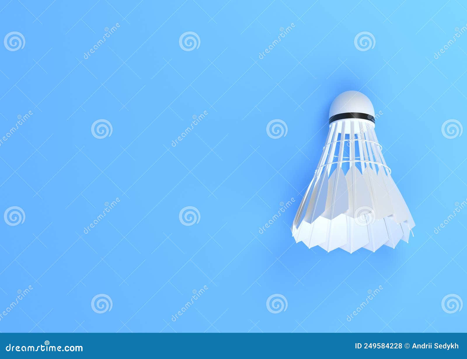 Shuttlecock on Blue Background Stock Illustration - Illustration of ...