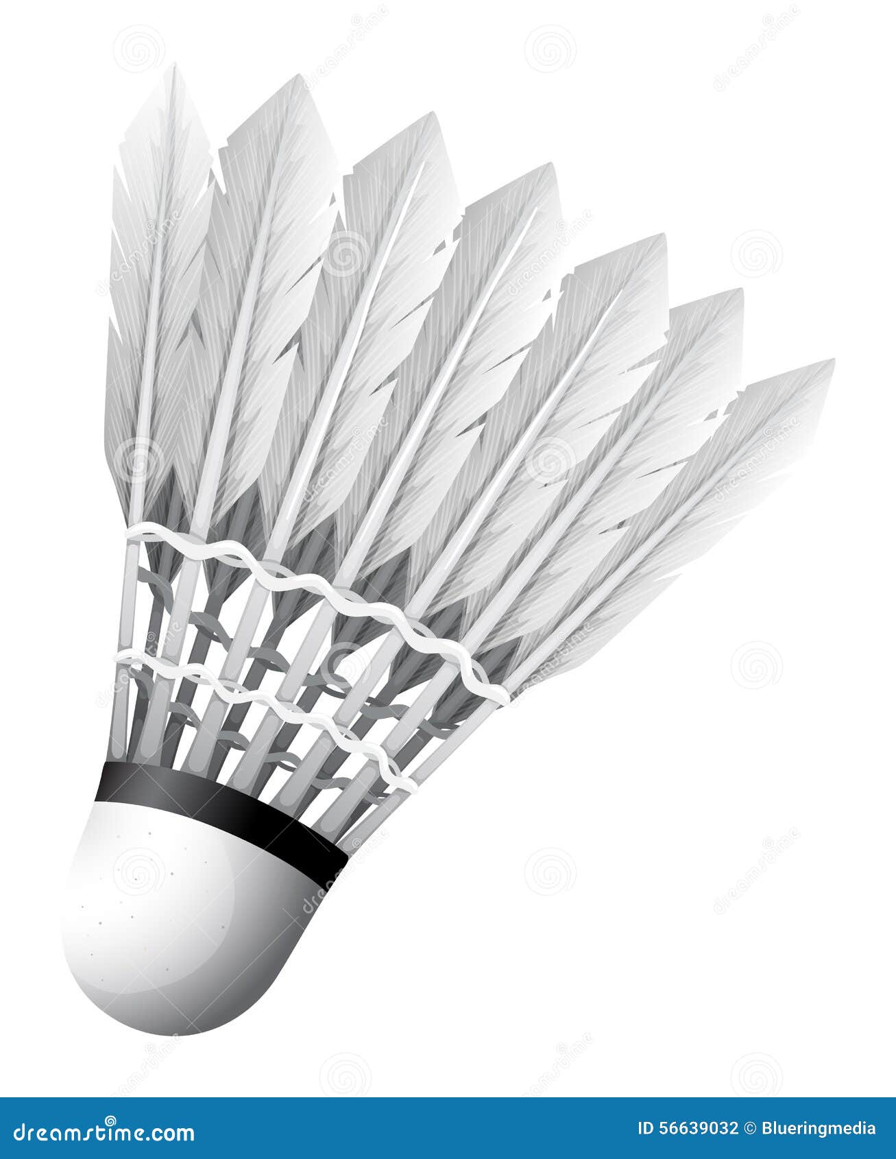 Shuttlecock stock vector. Illustration of single, flying - 56639032