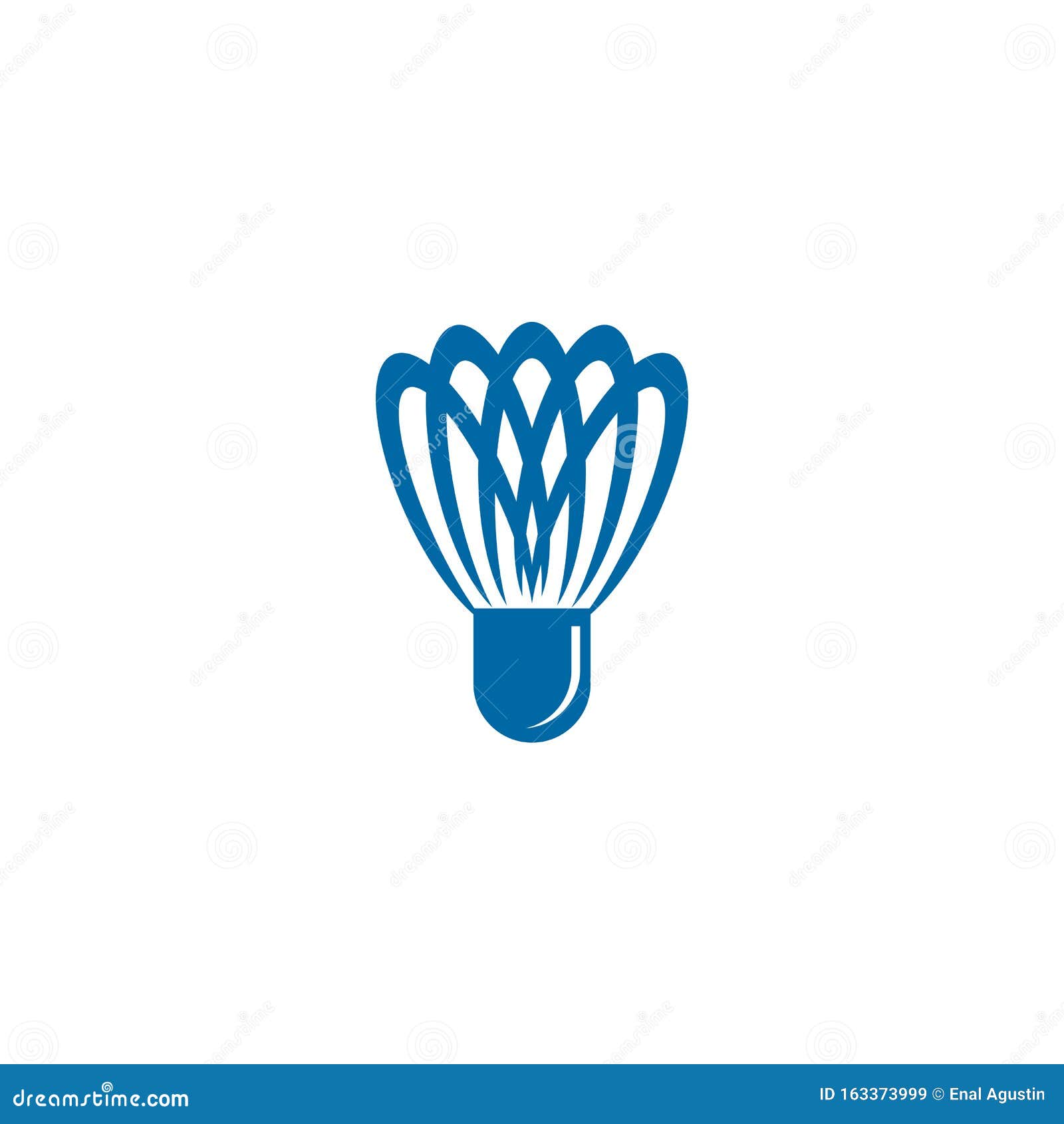 Shuttlecock Icon Logo Design for Badminton Activity Stock Vector ...