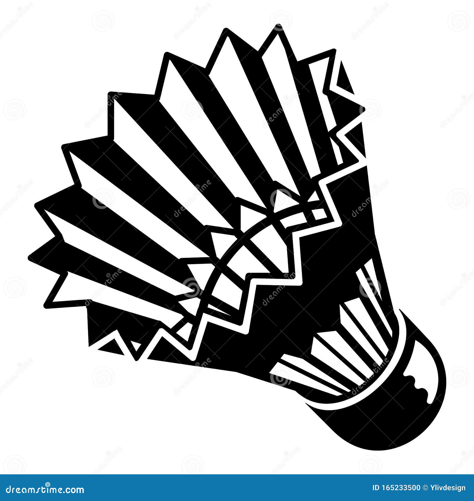 Shuttlecock Icon, Simple Style Stock Vector - Illustration of game ...