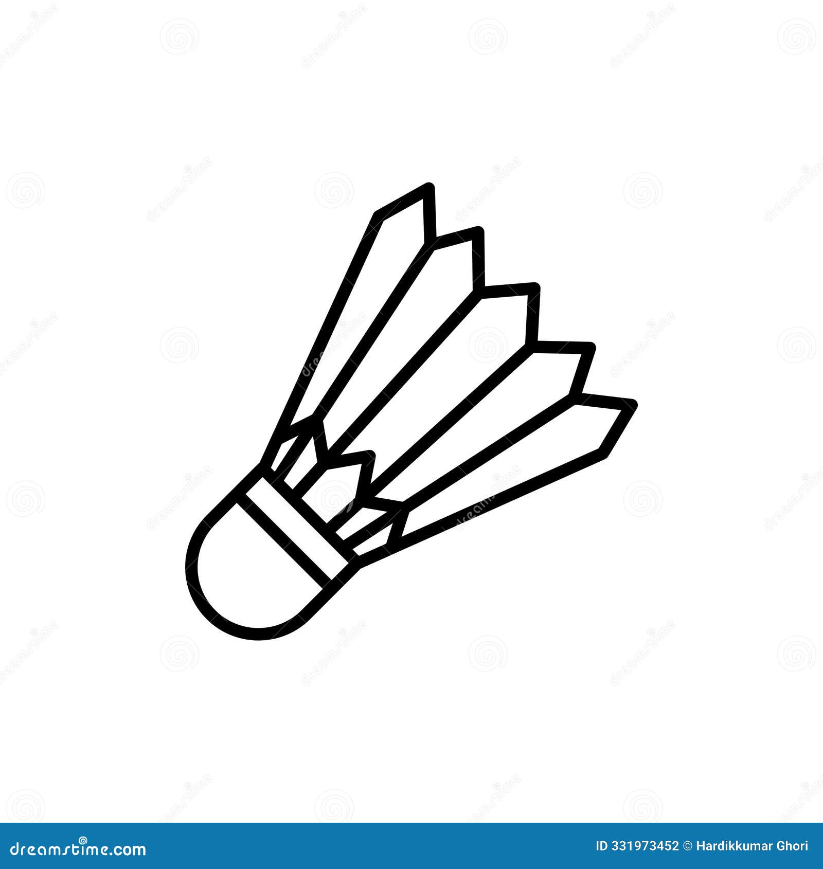 Shuttlecock icon stock vector. Illustration of vector - 331973452