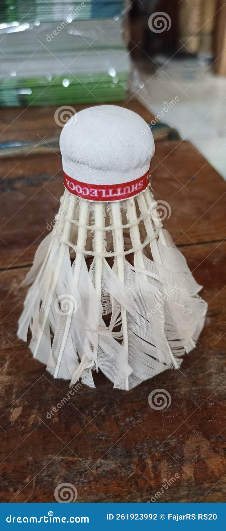 Shuttlecock Playing Badminton Stock Photo - Image of white, fashion ...