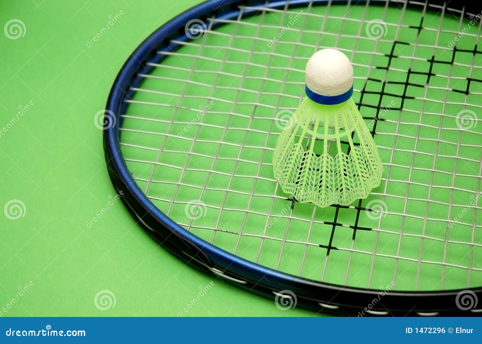 Shuttlecock and racket stock photo. Image of isolated - 1472296