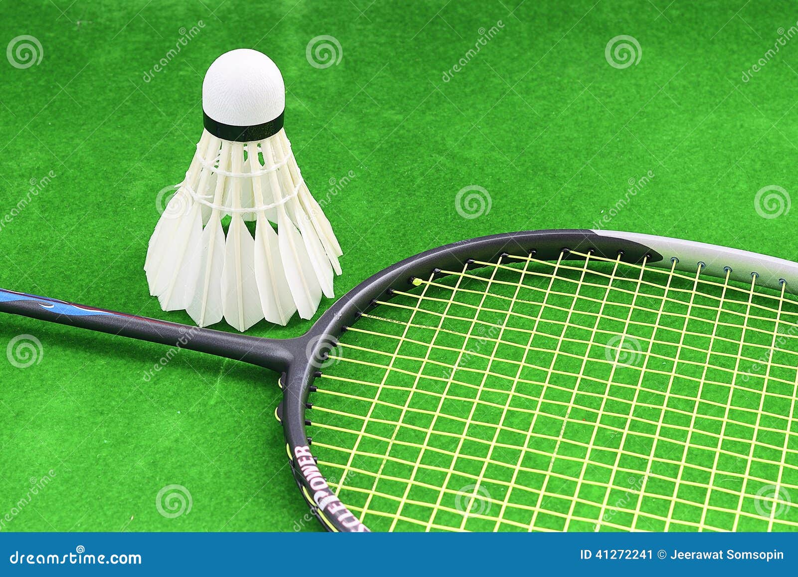 Shuttlecock Racket Badminton Green Background Stock Photos - 542 Images