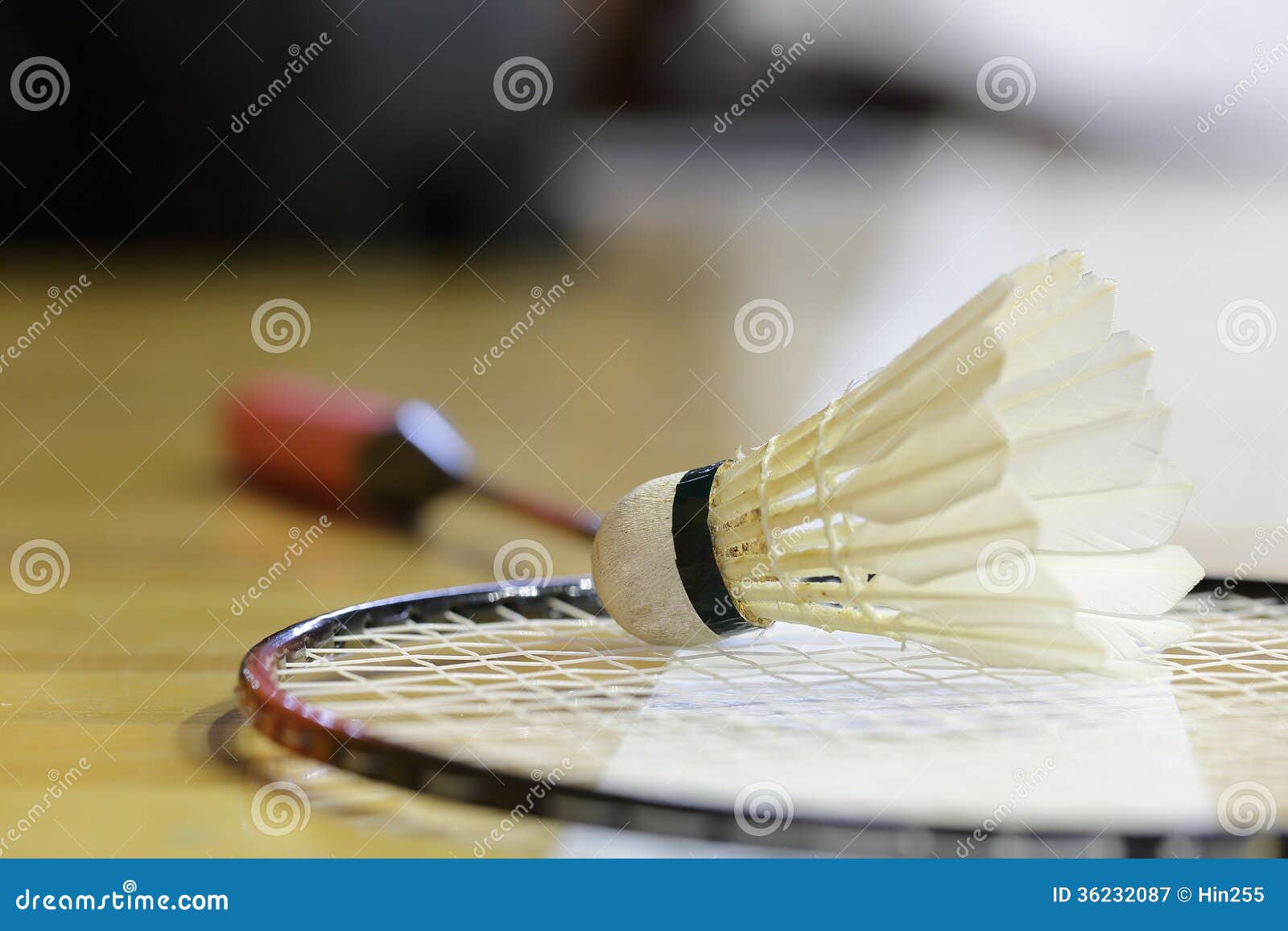 Shuttlecock and Racket Badminton Stock Image - Image of equipment ...