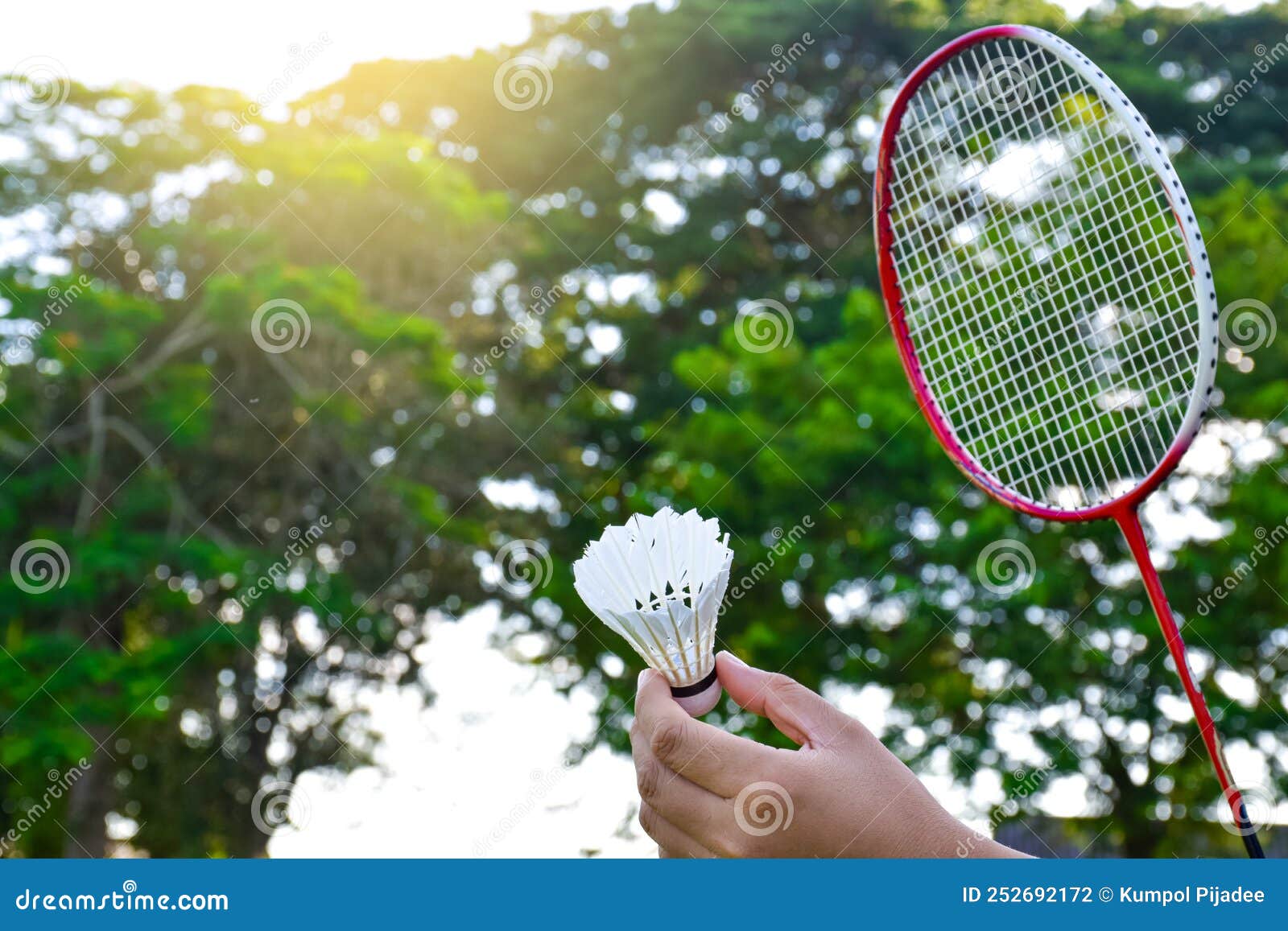 Shuttlecock Racket Going To Hit the Shuttlecock Which Holding by Hand ...