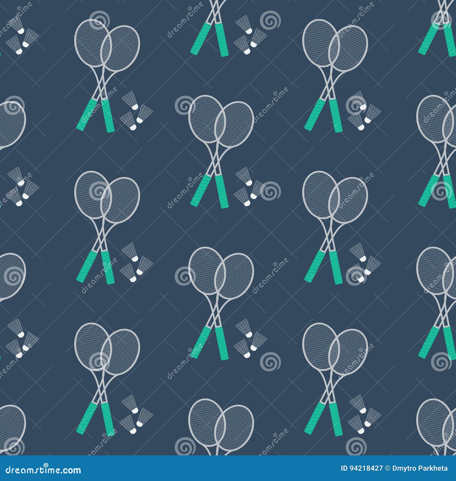 Shuttlecock Seamless Pattern Stock Vector - Illustration of equipment ...