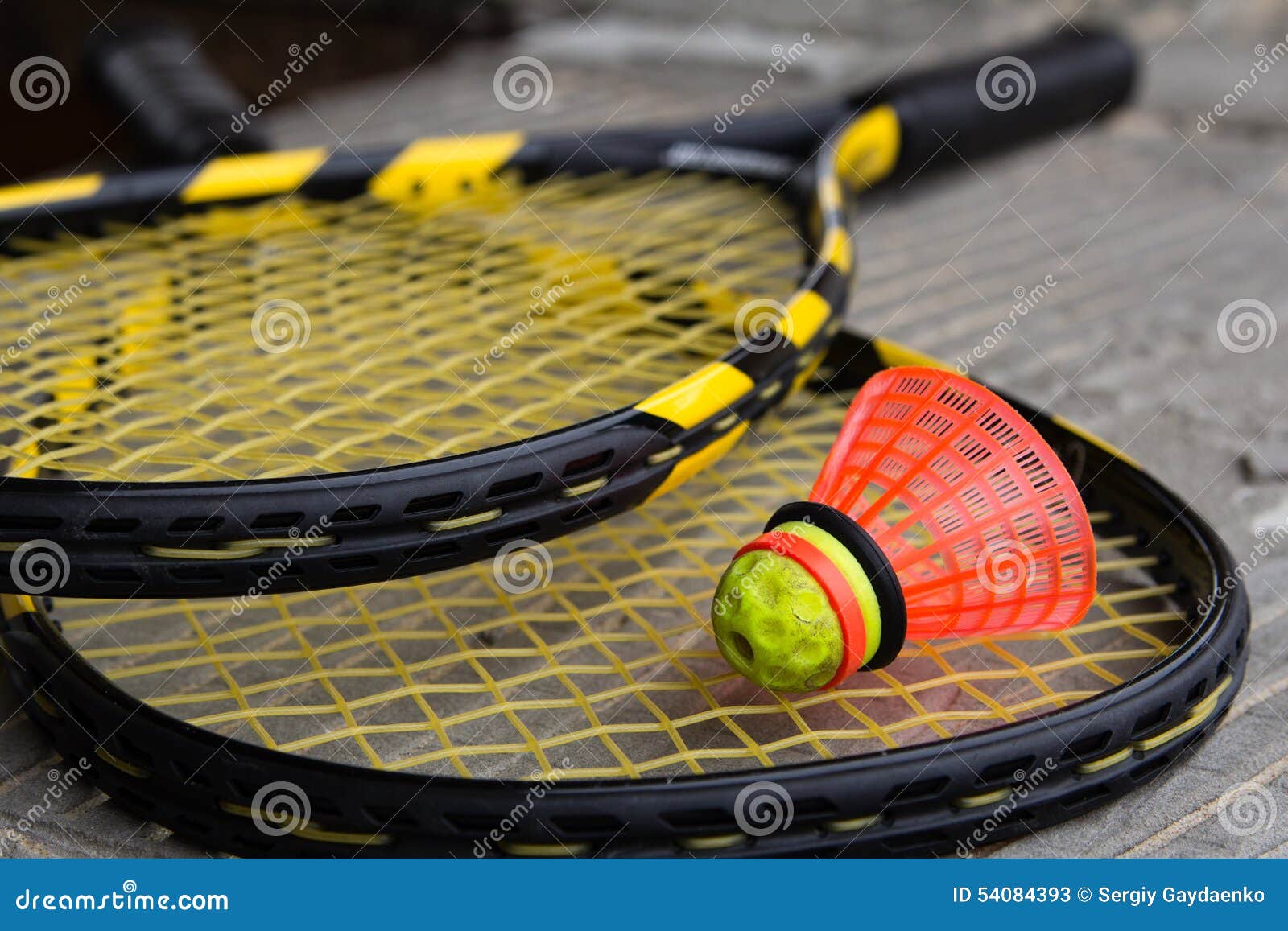 Shuttlecock on Speedminton Racket Stock Image - Image of freedom, black ...