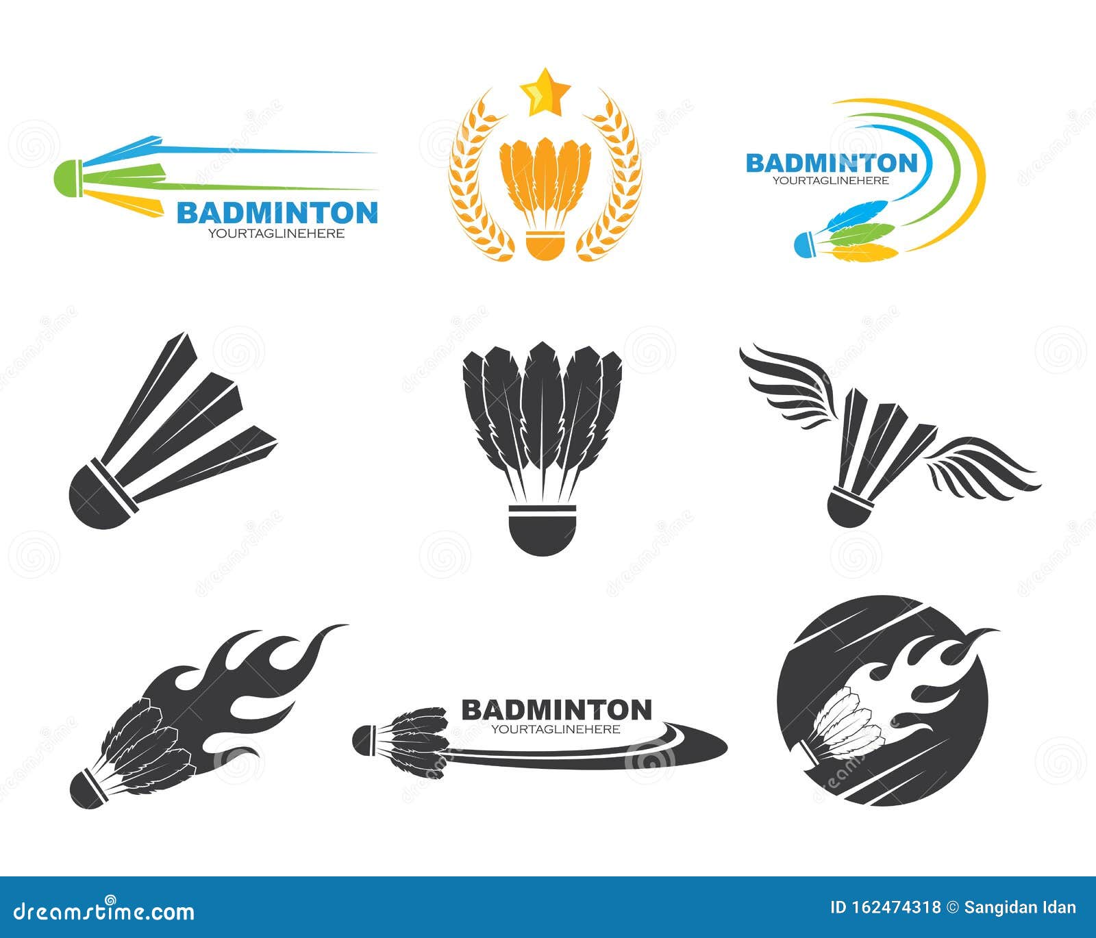 Shuttlecock Vector Icon Logo Illustration Design Stock Vector ...