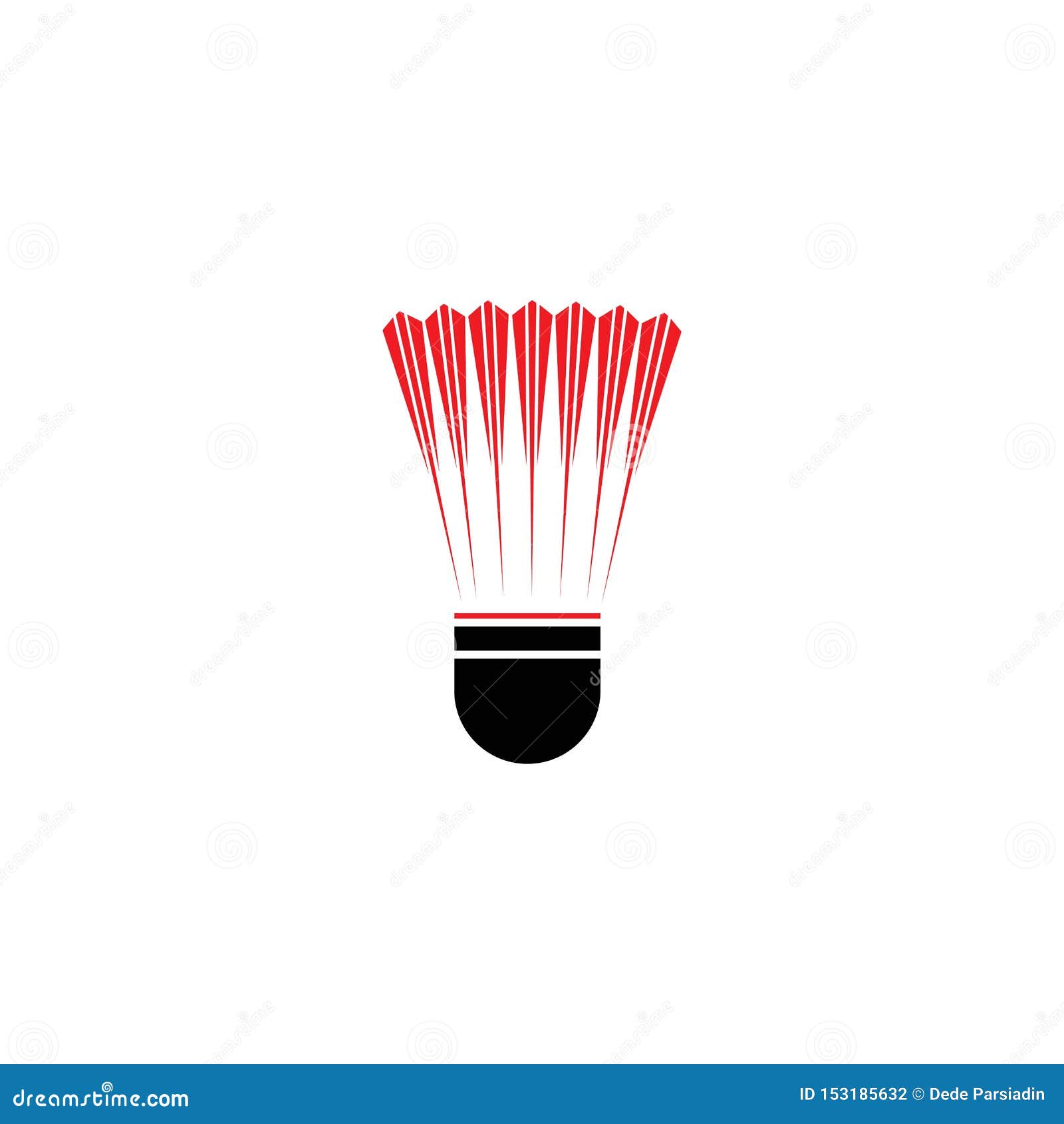 Shuttlecock stock vector. Illustration of racket, sportscenter - 153185632