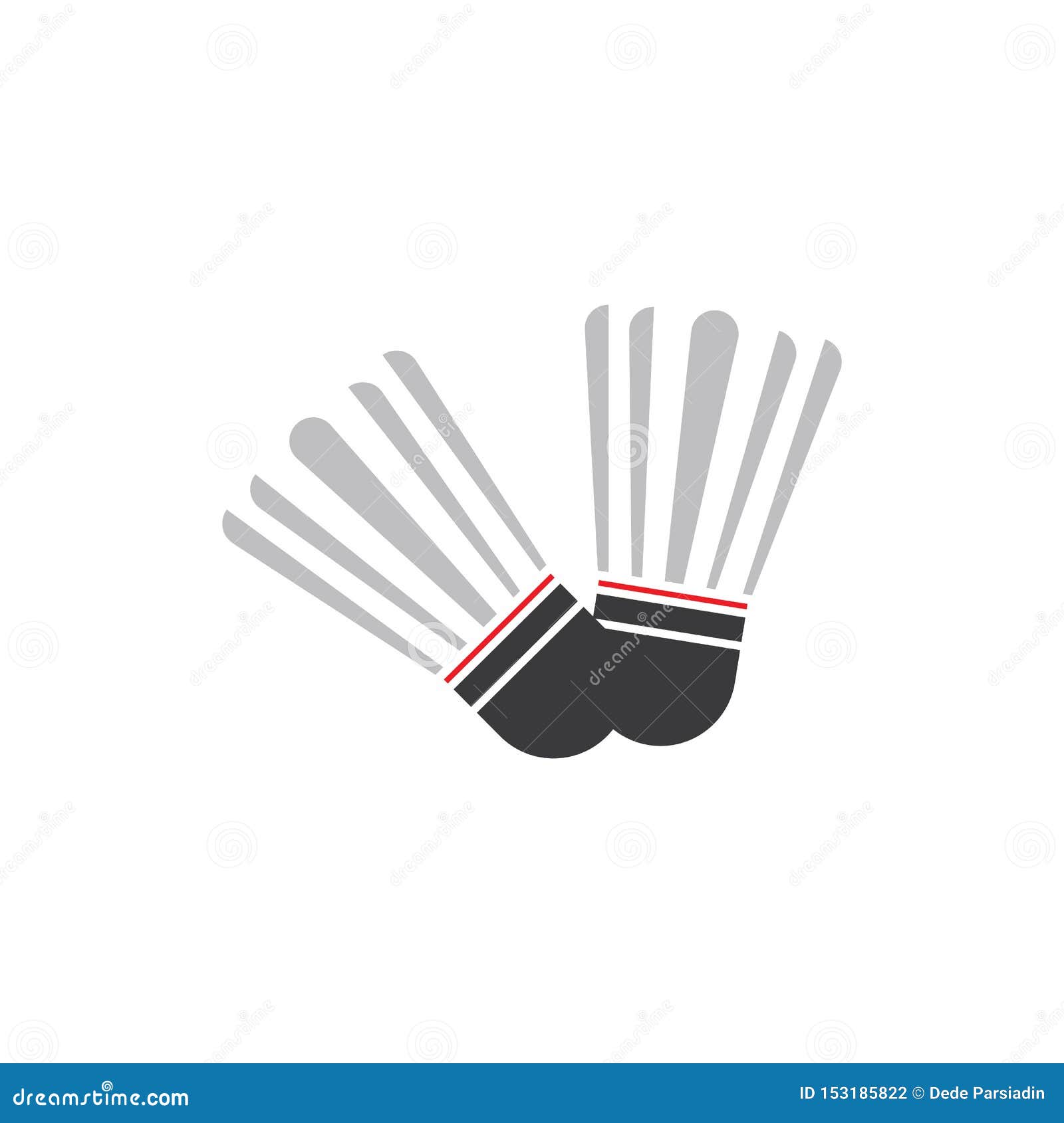 Shuttlecock stock vector. Illustration of professional - 153185822